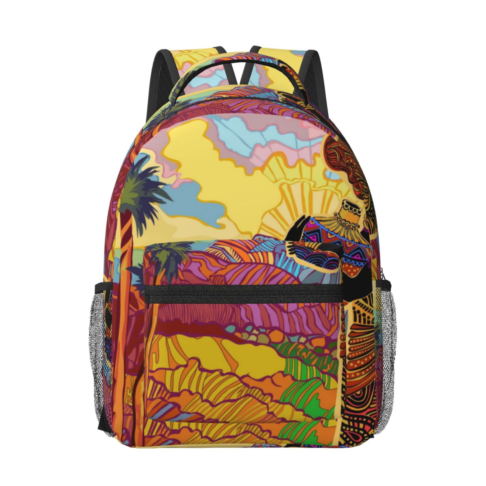 Disketp Beautiful African Woman Backpack - Comfortable Daypack with The ...