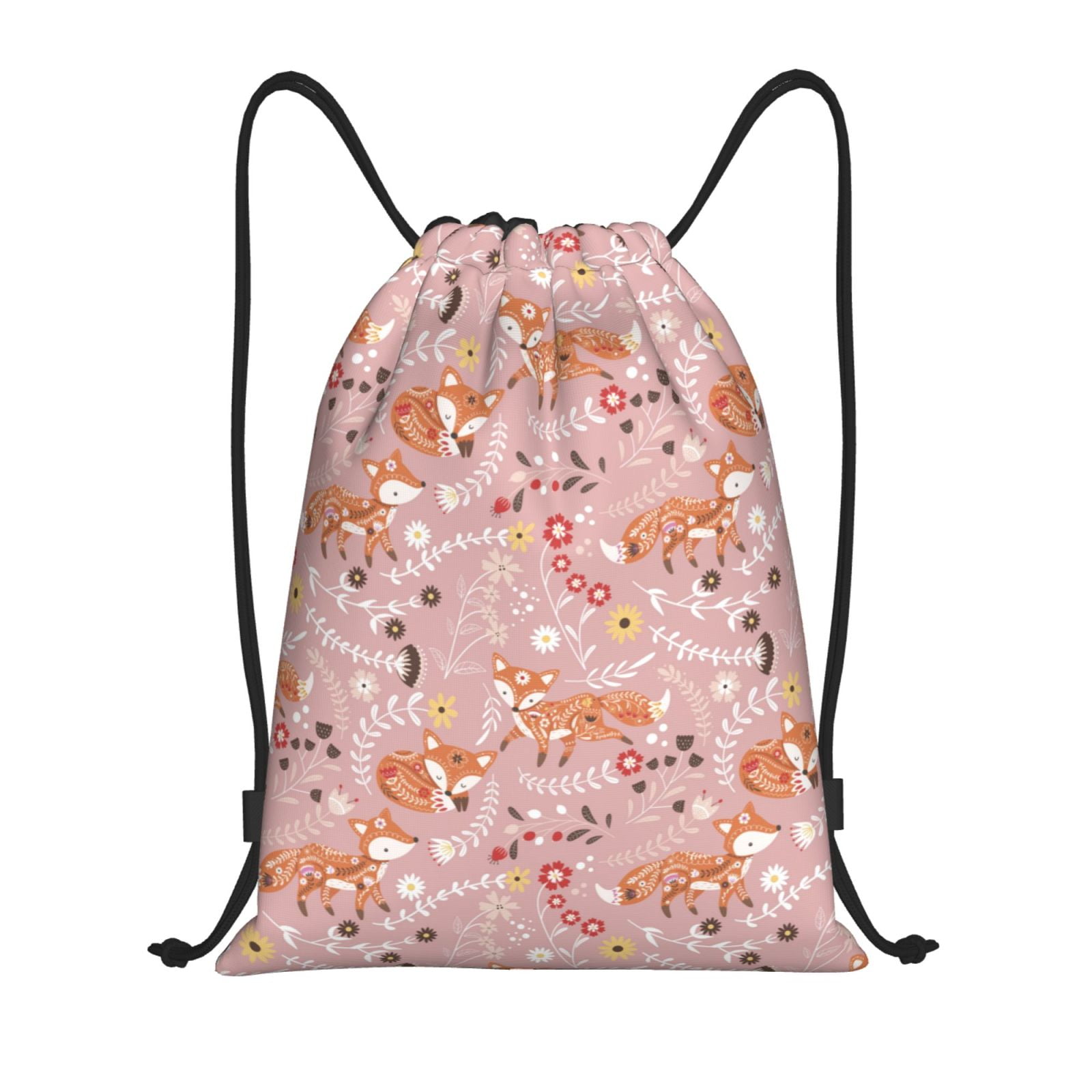 Disketp Beautiful Fox Drawstring Backpack Drawstring Gym Bags Draw ...