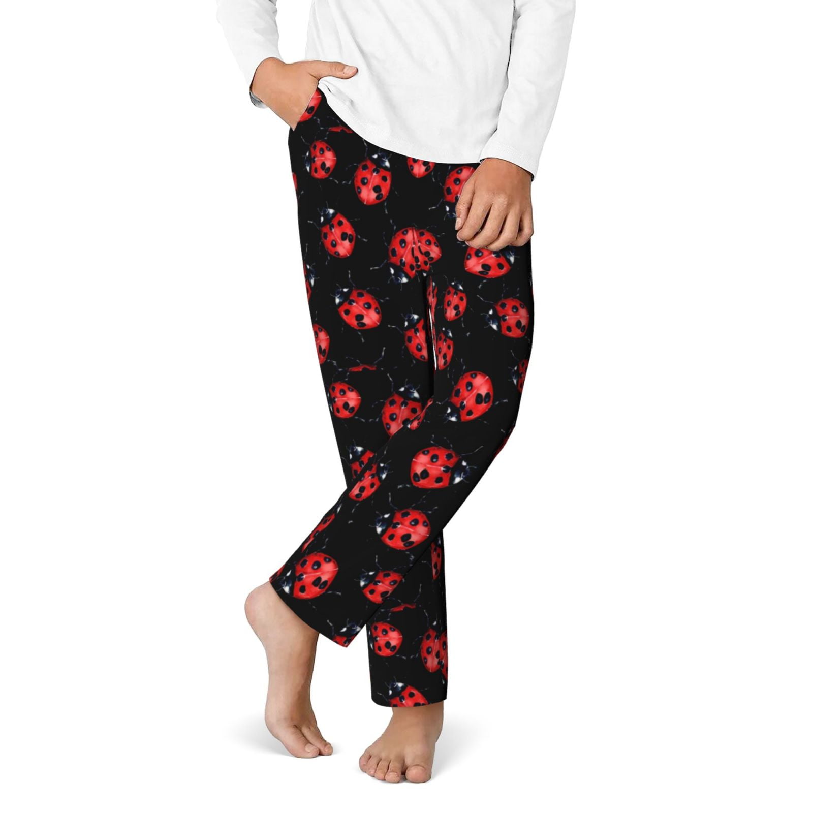 Disketp Beautiful Red Ladybug for Teenagers' Pajama Pants ,Lounge Pants ...