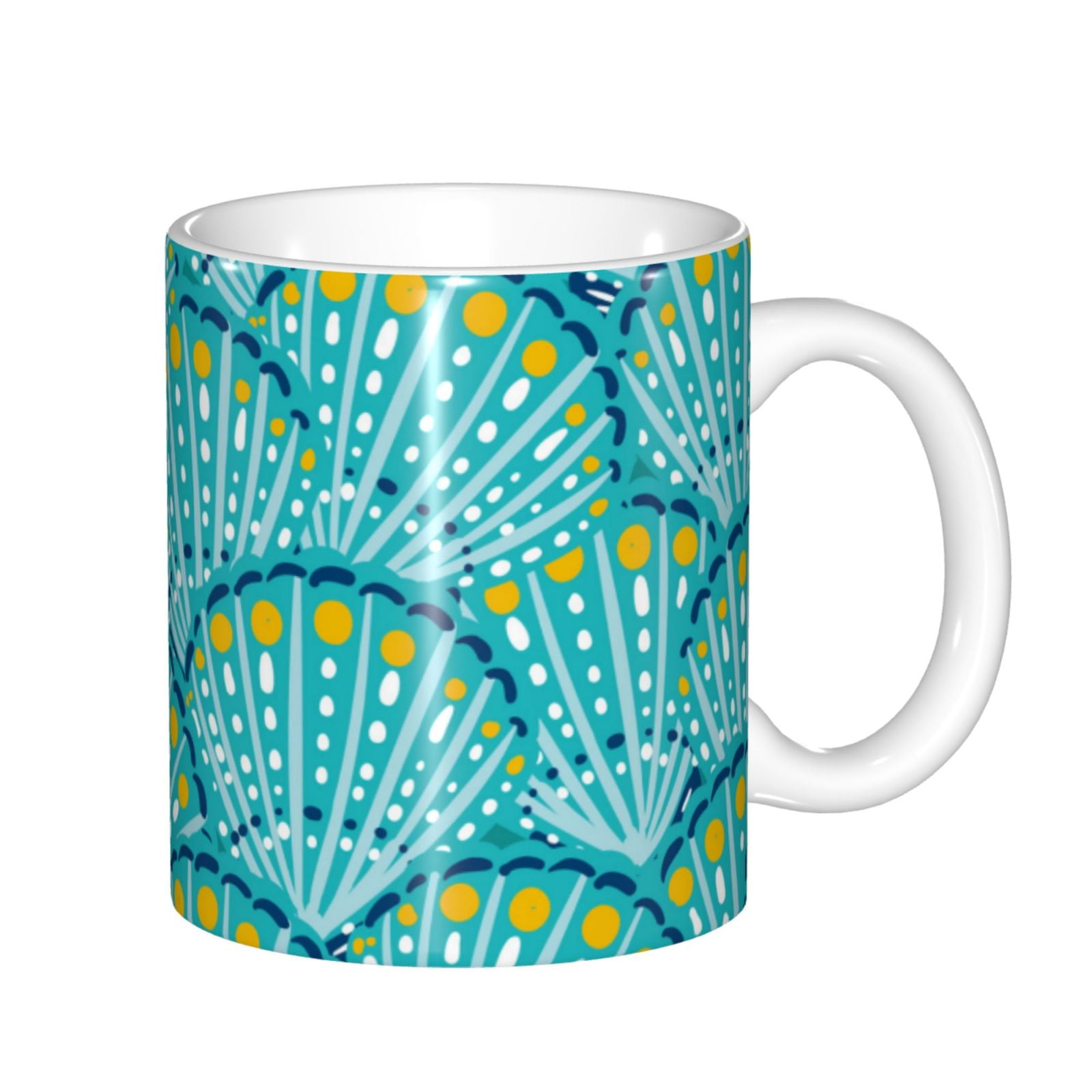 Disketp Beautiful Seashells Large Coffee Mug with Handle Tea Cup ...