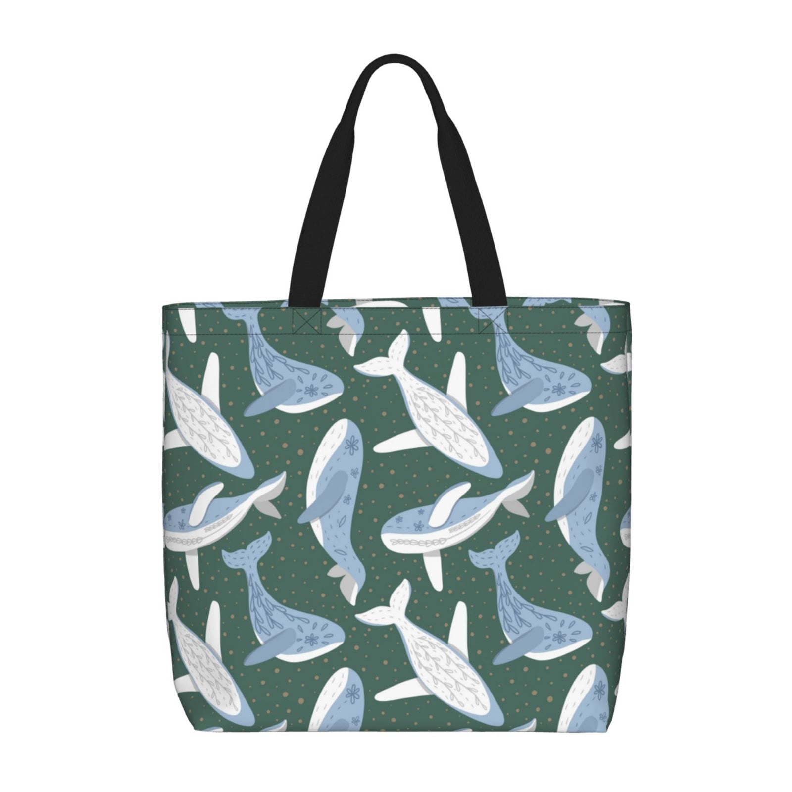 Disketp Beautiful Whales Canvas Tote Bag,Women Shoulder Bag Crossbody ...