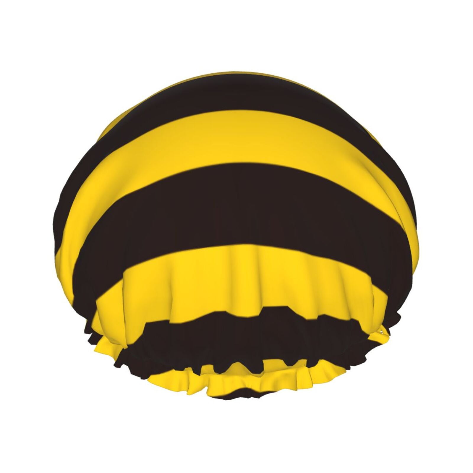 Disketp Bee Stripe Shower Caps,Reusable Shower Cap For Women, Double ...