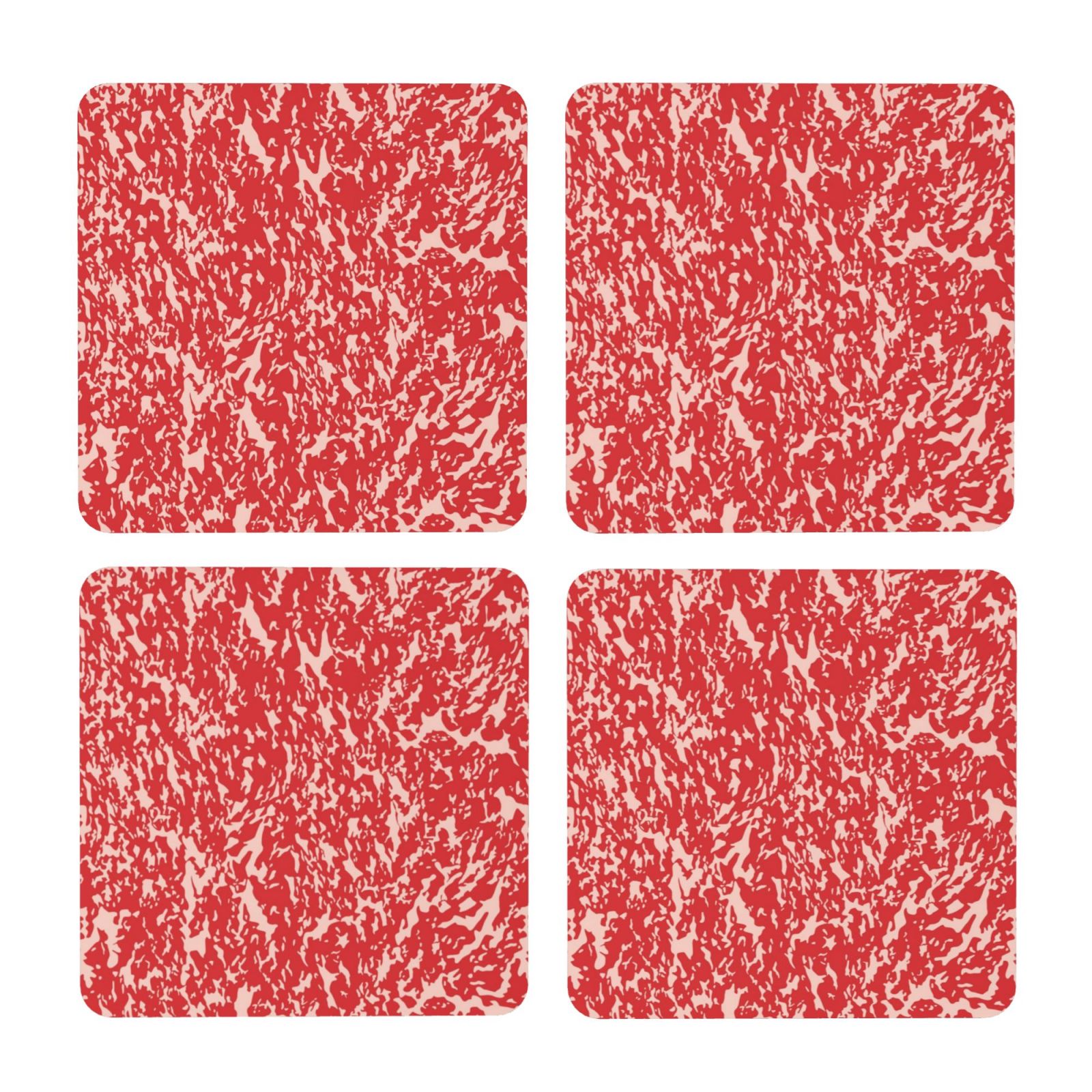 Disketp Beef MDF Cork Coaster 4 Pcs - Absorbent Beverage Coasters for ...