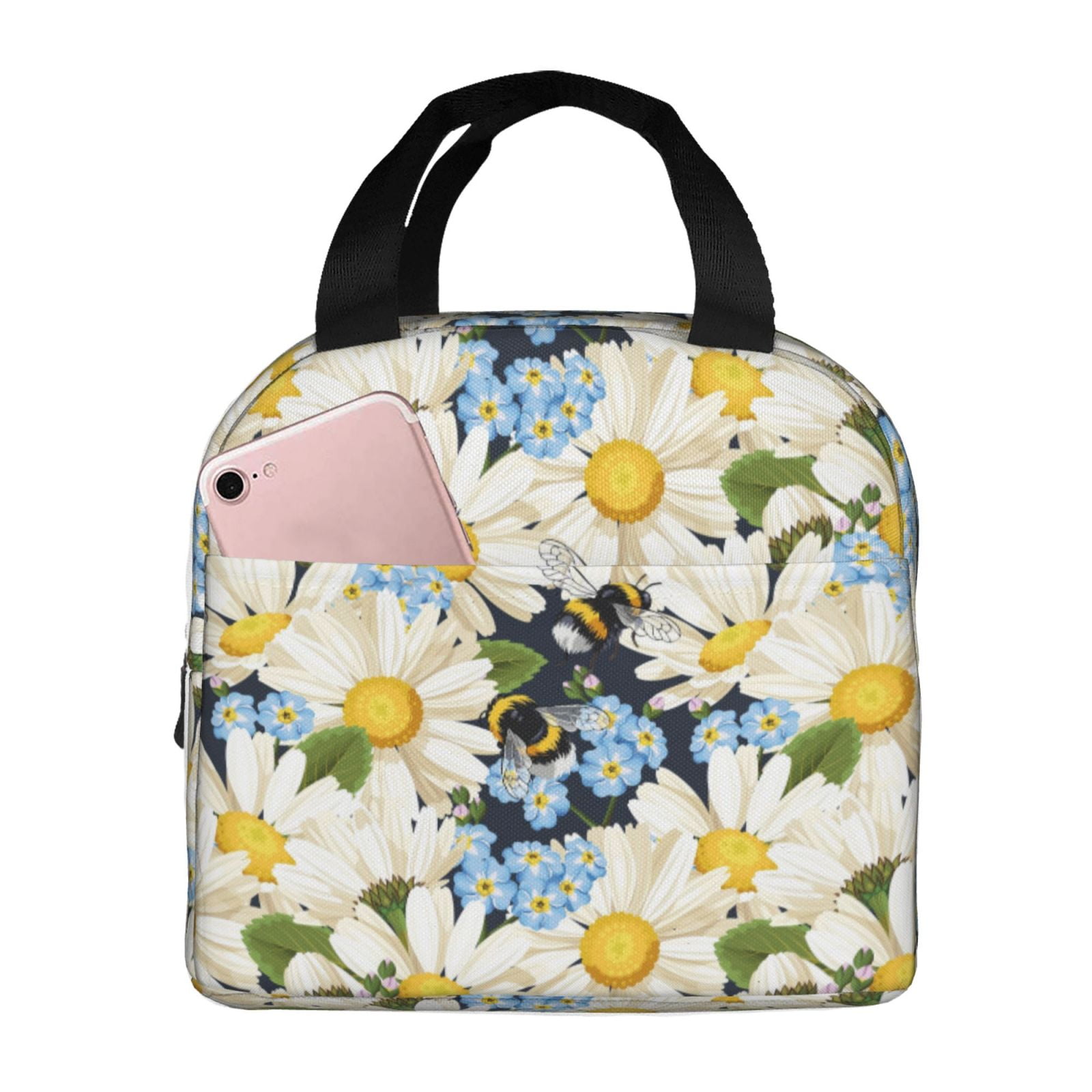 Disketp Bees Collecting Nectar Lunch Bag for Women Men, Leakproof ...