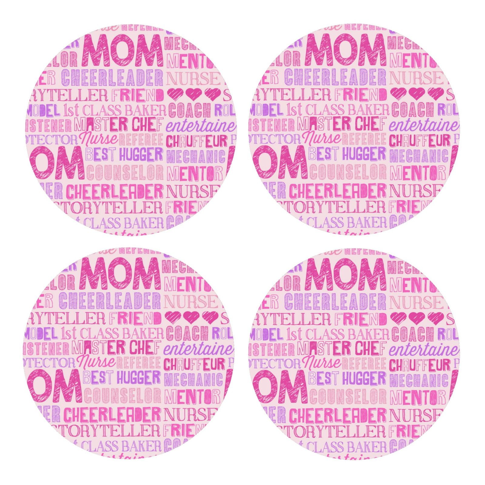 Disketp Best Mom ever MDF Cork Coaster 4 Pcs - Absorbent Beverage ...