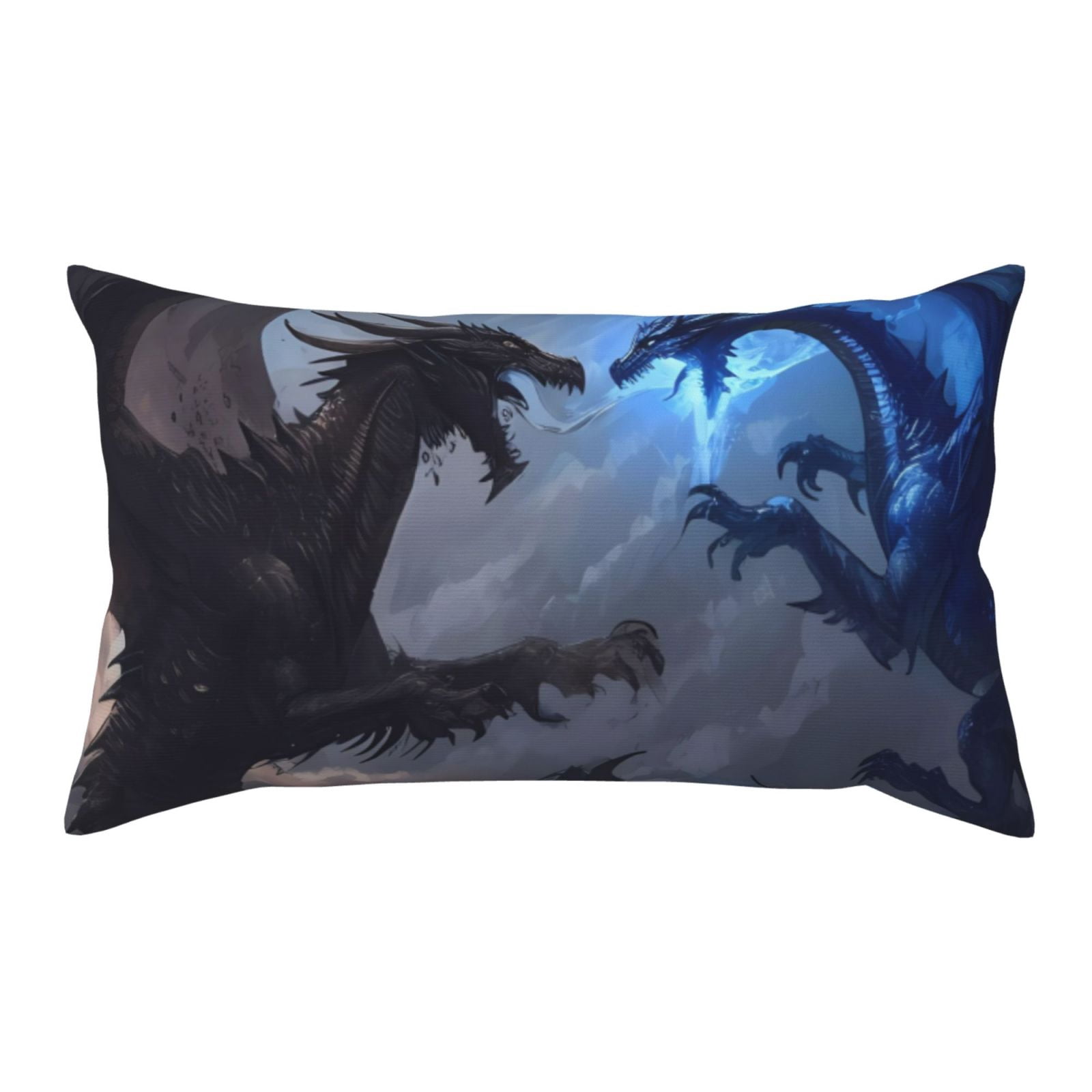 Disketp Black And Blue Lightning Dragon Pillowcase, Queen Size Pillow ...