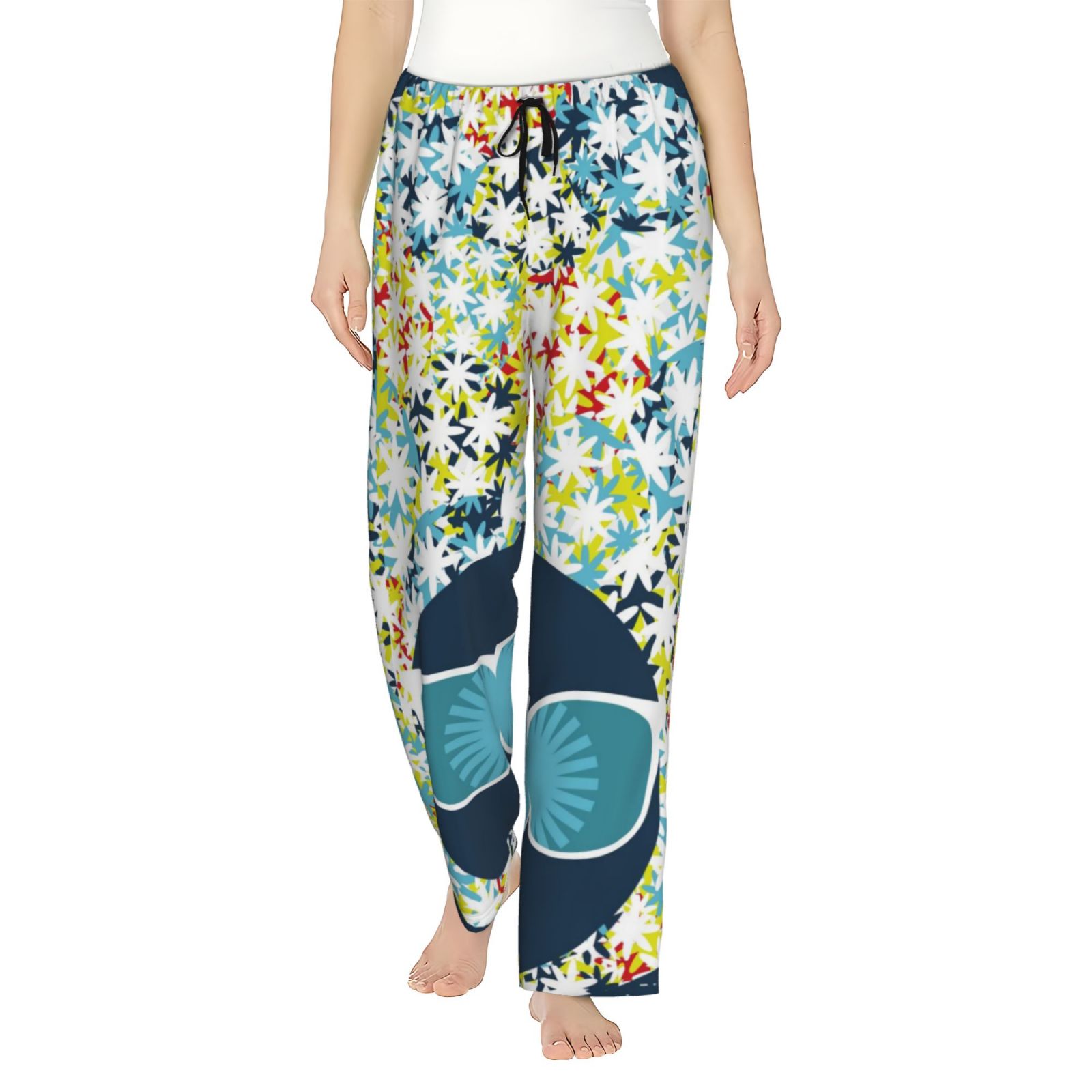 Disketp Black Head Woman With Marijuana Hair Print Women'S Comfy Pajama ...