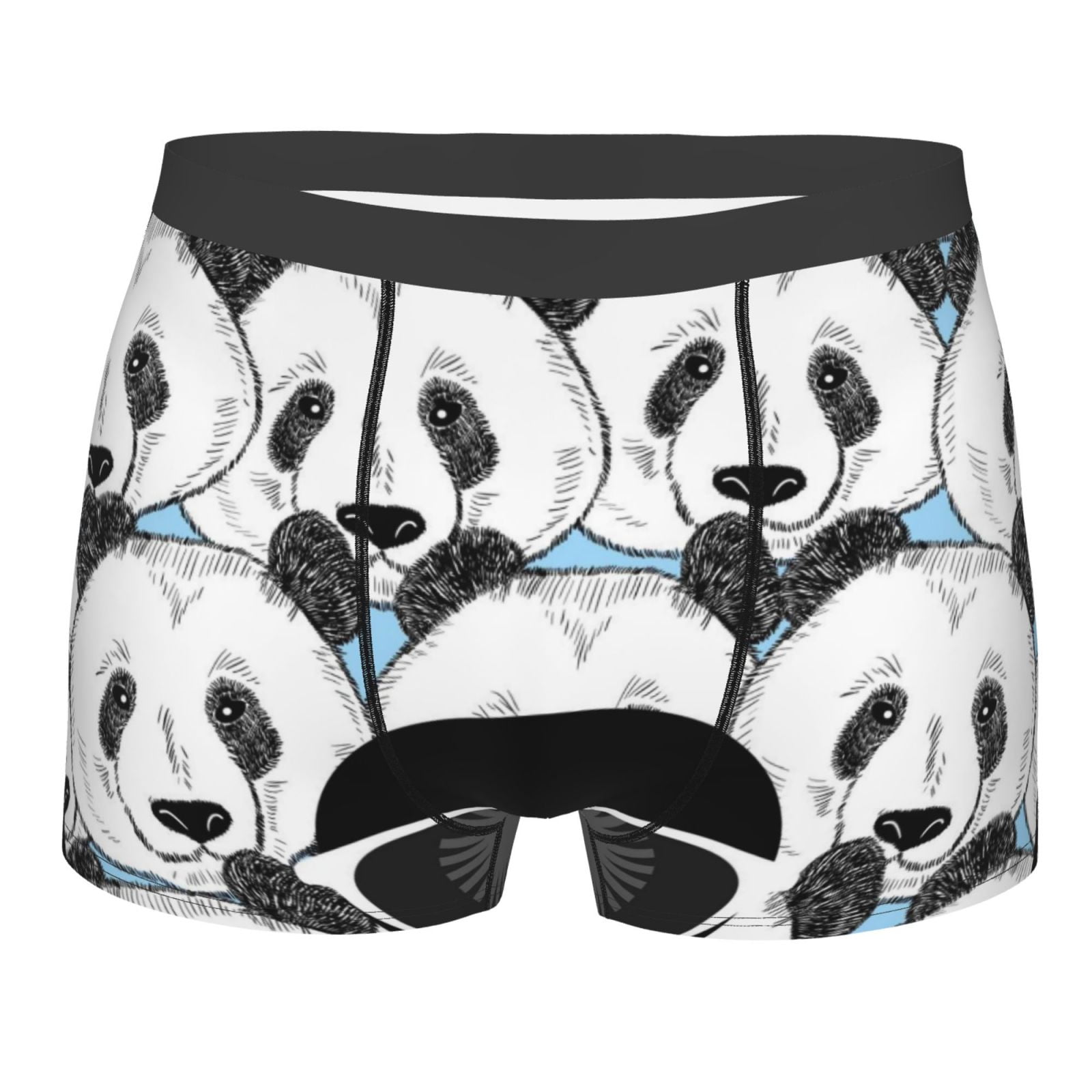 Disketp Black Head Woman With Panda Hair Men'S Boxer Briefs,Soft And ...
