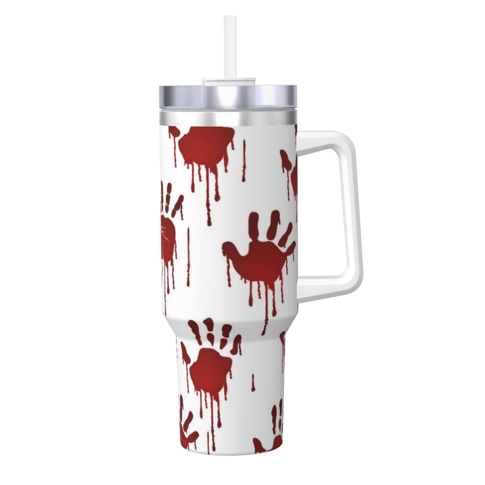 Disketp Bloody Hand 1 for 40 OZ Stainless Steel with Handle Lid Straw ...