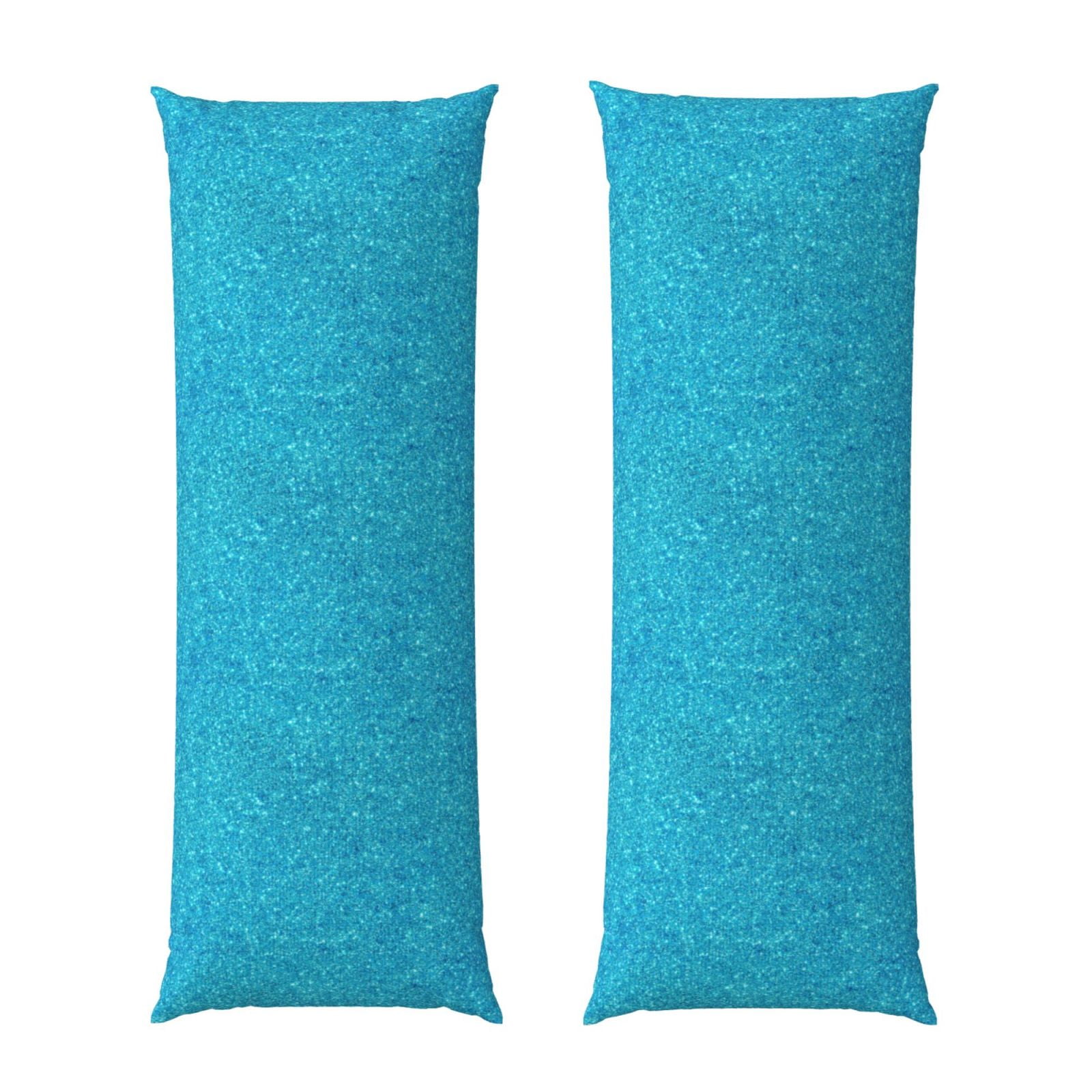 Disketp Blue Glitter Print Body Pillow Cover - Super Soft 20x54 Body ...