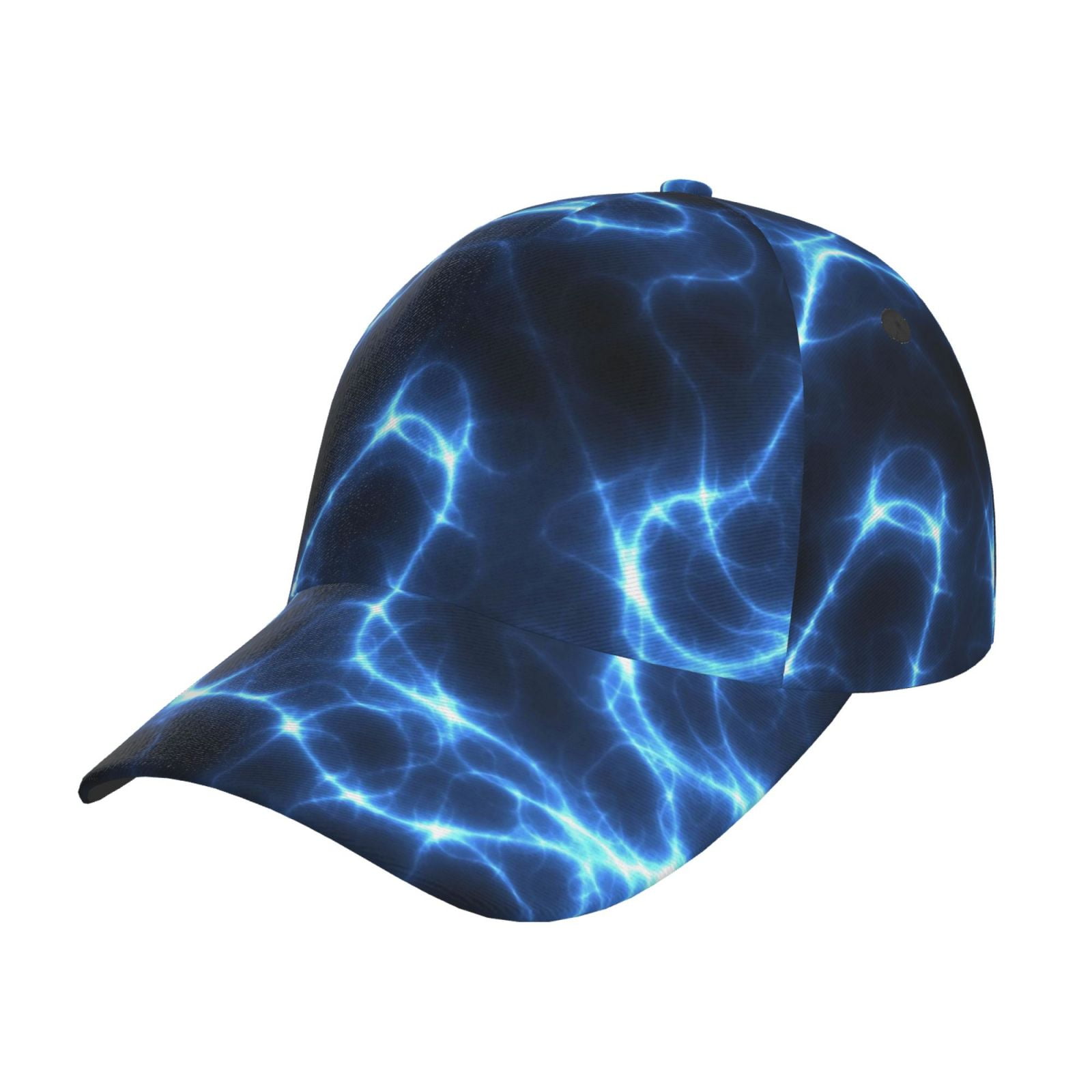 Disketp Blue Lightning Print Baseball Caps For Outdoor Sports Fashion ...