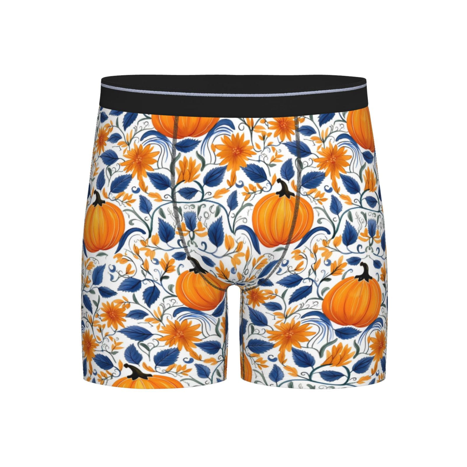 Disketp Blue Orange Pumpkin fall Men's Boxer Briefs Men’s Underwear ...