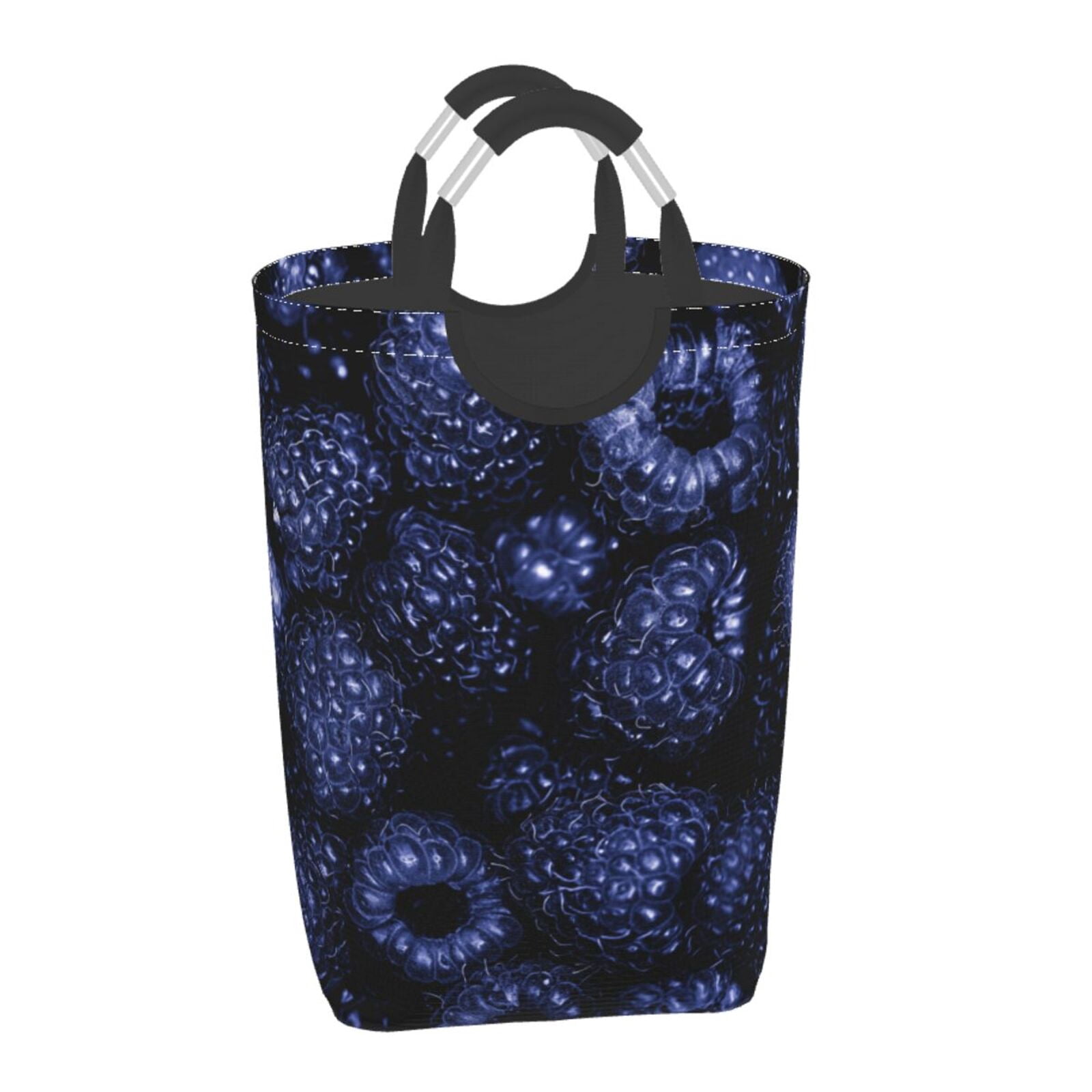Disketp Blue-Purple Raspberries Square Laundry Bag Large Collapsible ...
