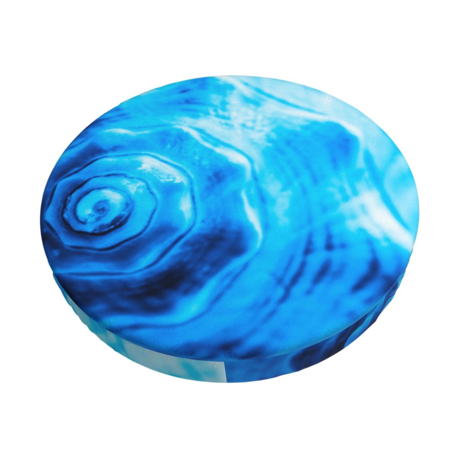 Disketp Blue Shell Stool Covers Round, Super Soft Round Bar Stool ...