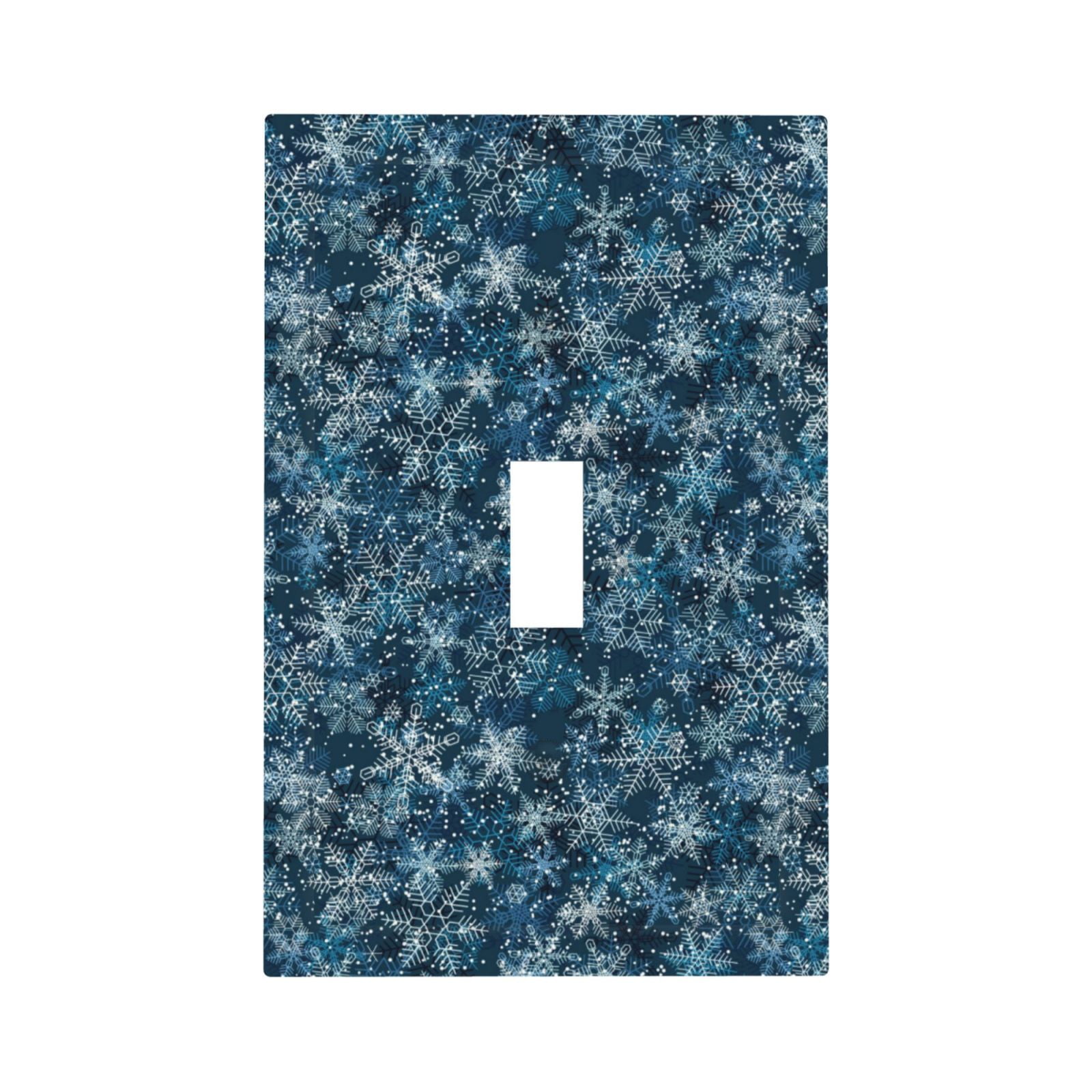 Disketp Blue and White Gradient Snowflake Decorator Light Switch or ...