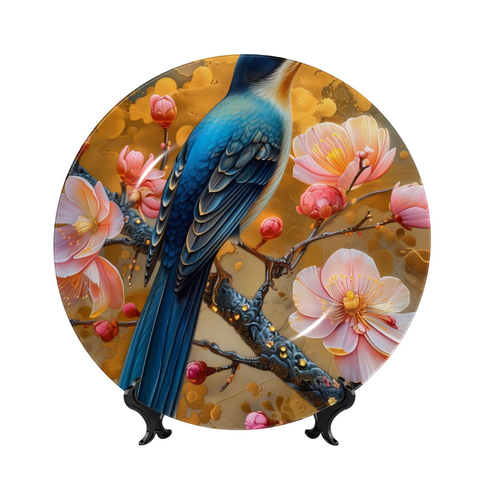 Disketp Bluebird Blossom Elegance Ceramic Plate Dinner Plates Bone ...