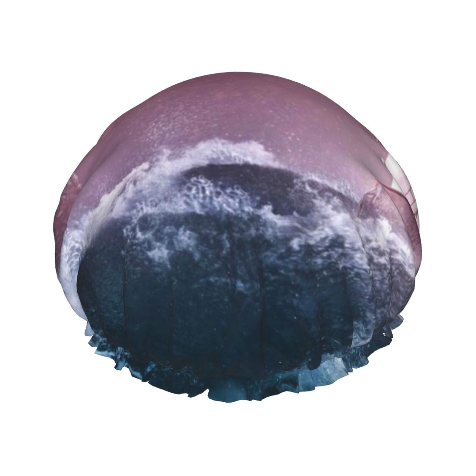 Disketp Boat Lighthouse Storm Waves Shower Caps,Reusable Shower Cap For ...