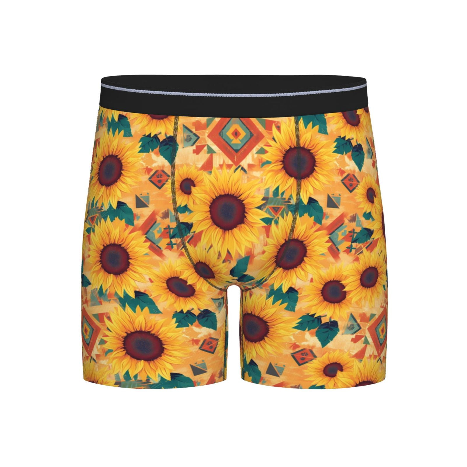 Disketp Bohemian Sunflower Men's Boxer Briefs Men’s Underwear Boxer ...