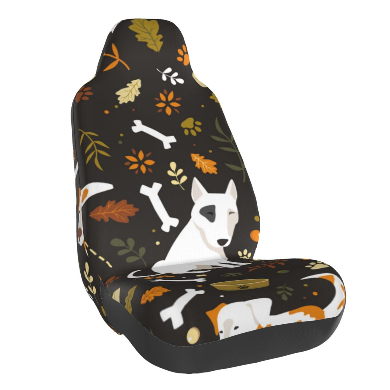 Disketp Bones And Leaves Car Seat Covers Universal Front Seat Coves for ...