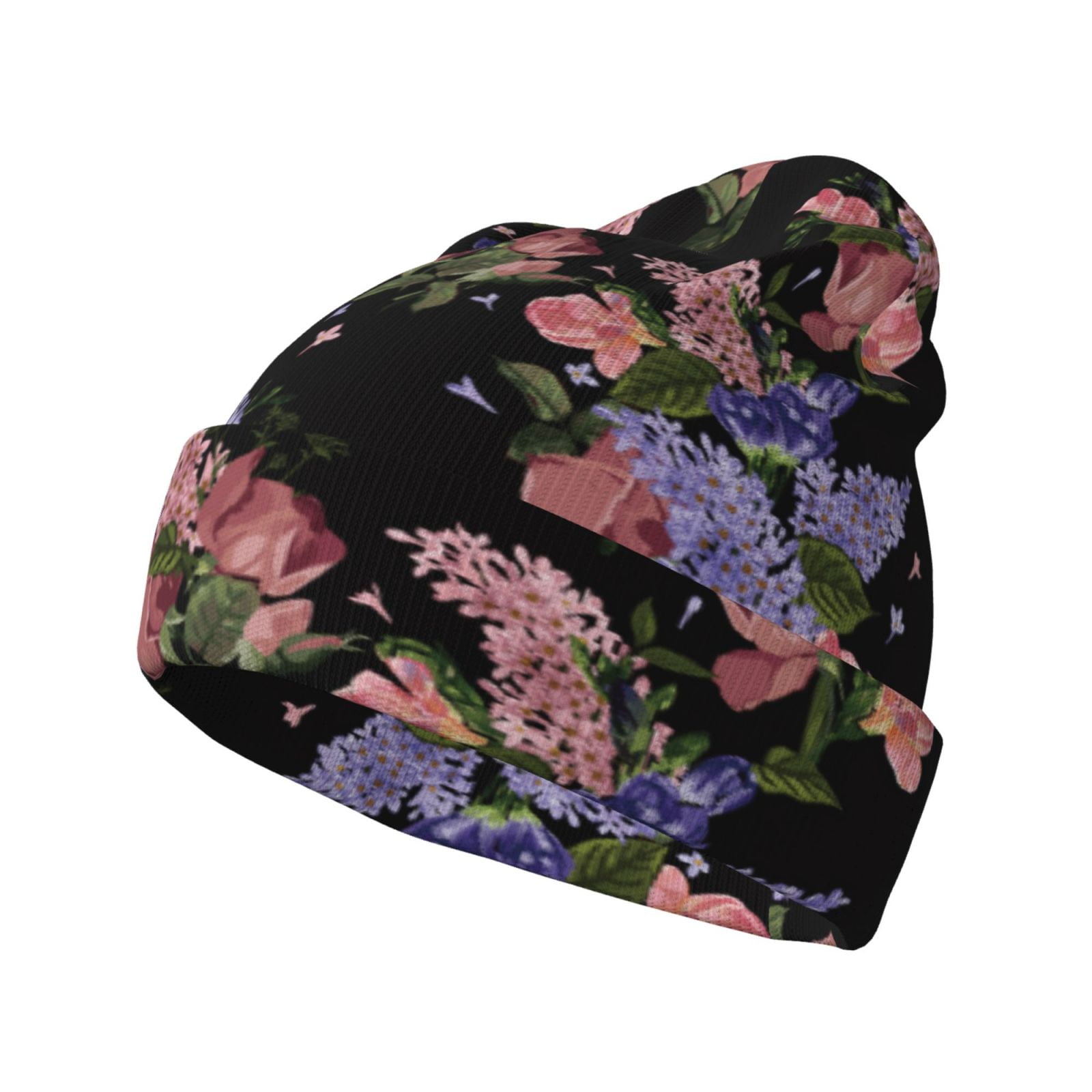 Disketp Bouquet Winter Beanie for Men Women Beanie Knit Hat Cuffed Cap ...