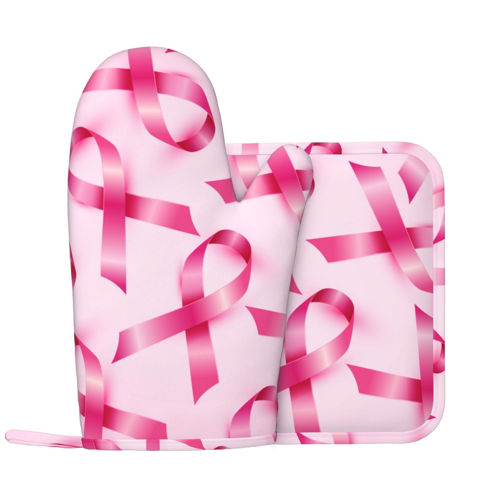 Disketp Breast Cancer Ribbons Awareness Oven Mitts And Potholders Bbq ...