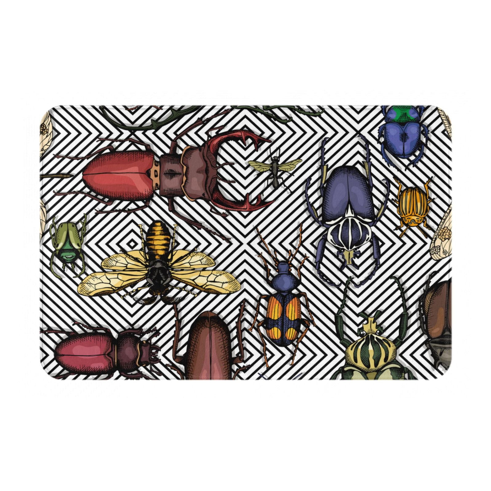 Disketp Bright Insects Mat For Front Door Outside - Doormat Outdoor ...