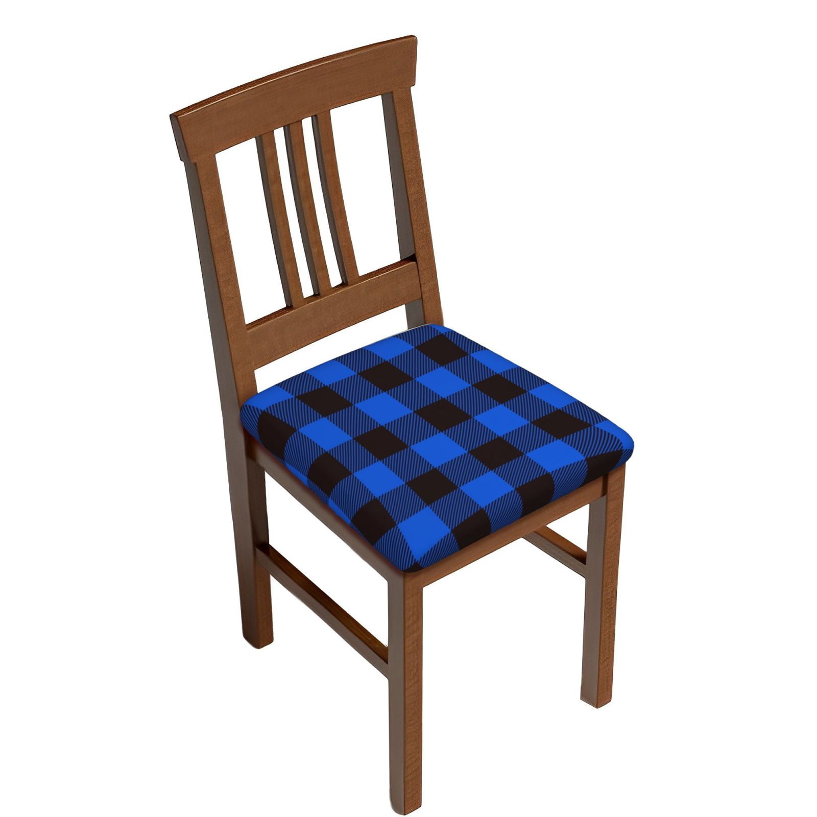 Disketp Buffalo Plaid Blue Black for Square Chair Cushion Covers for ...