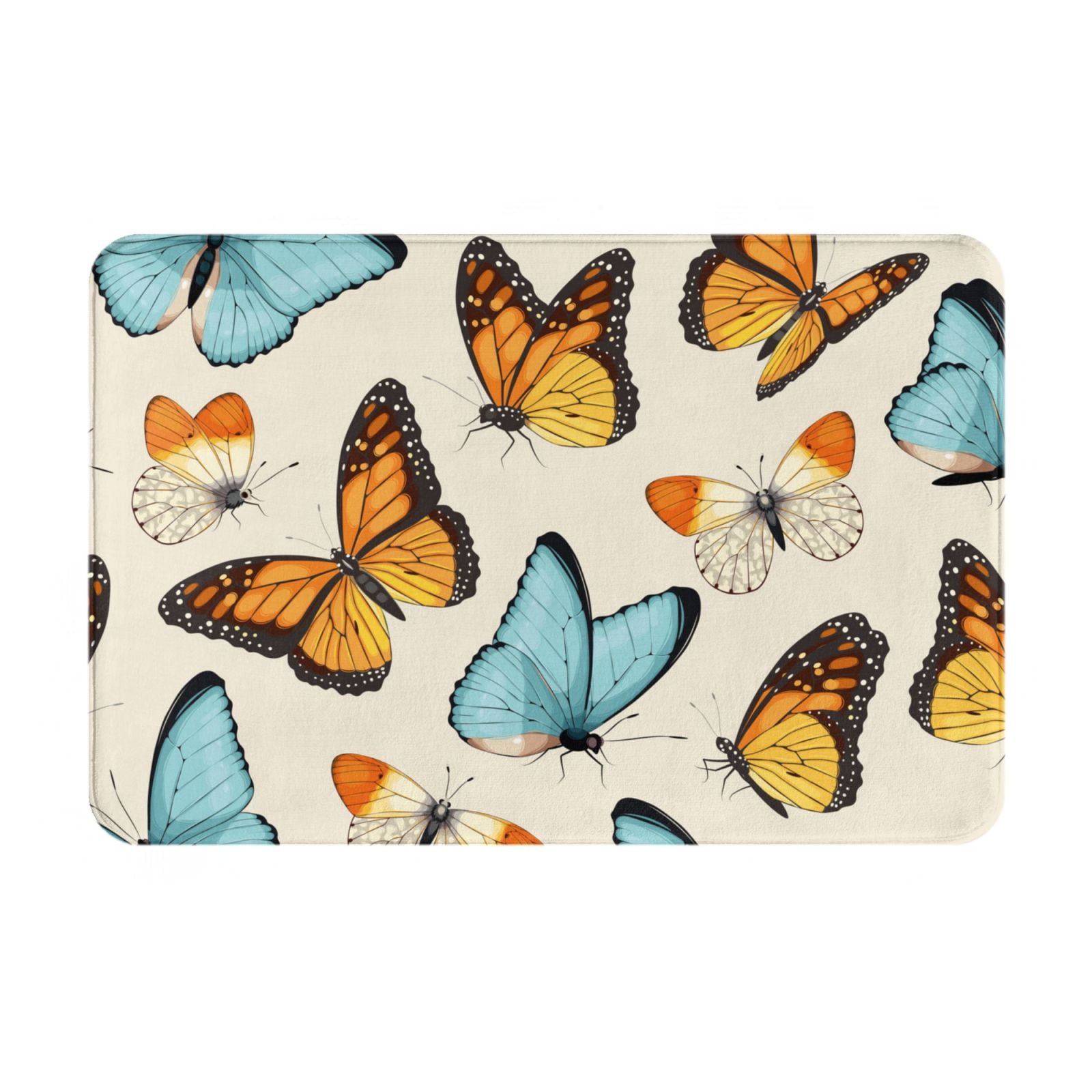 Disketp Butterflies Mat For Front Door Outside - Doormat Outdoor ...