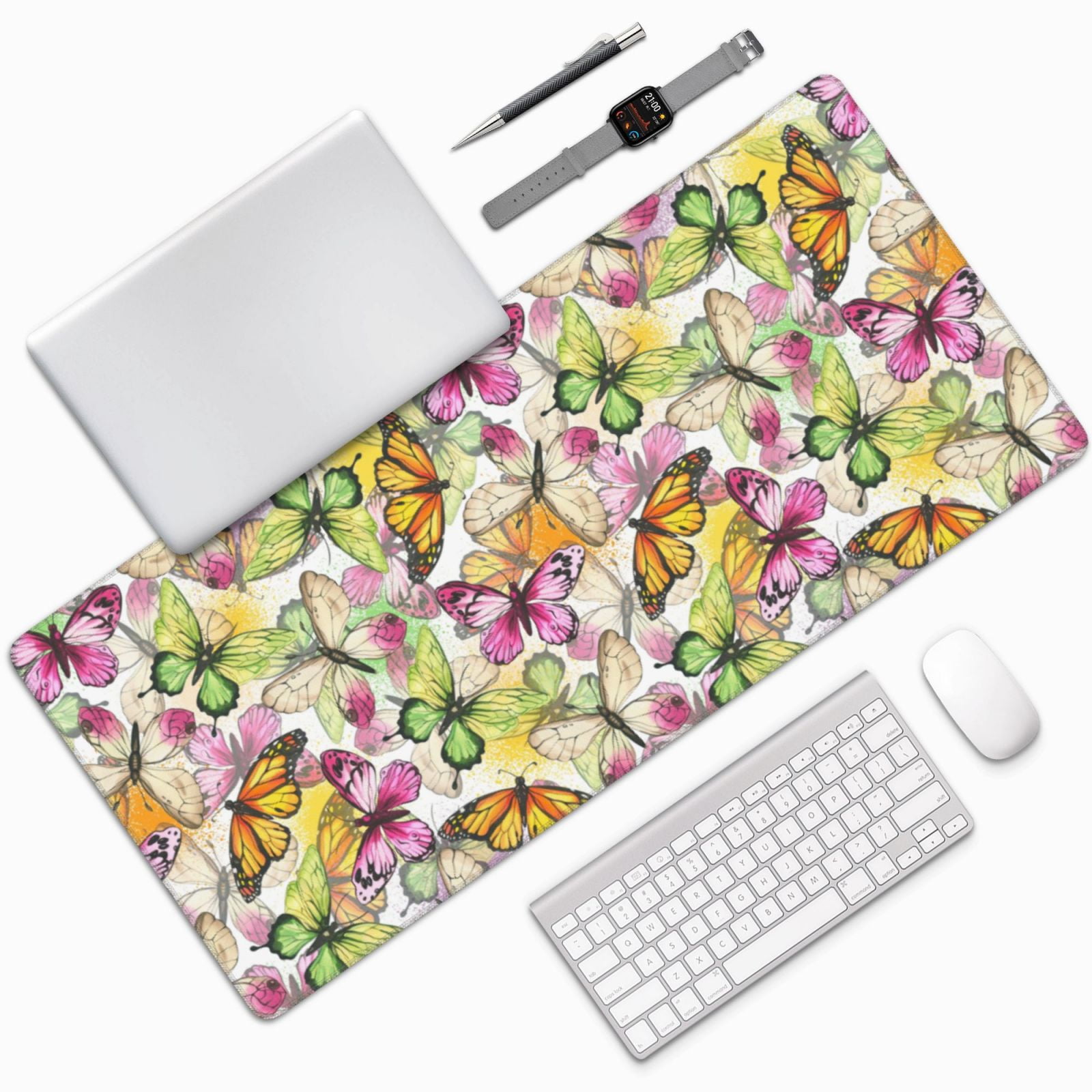 Disketp Butterflies2 Gaming Mouse Mat Long Extended Mouse Pad Desk Mat ...
