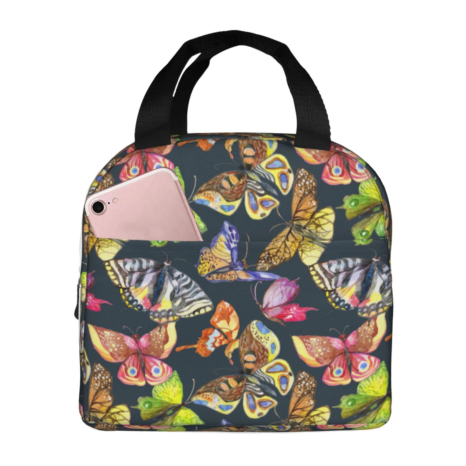 Disketp Butterfly Wild Insect Lunch Bag for Women Men, Leakproof ...