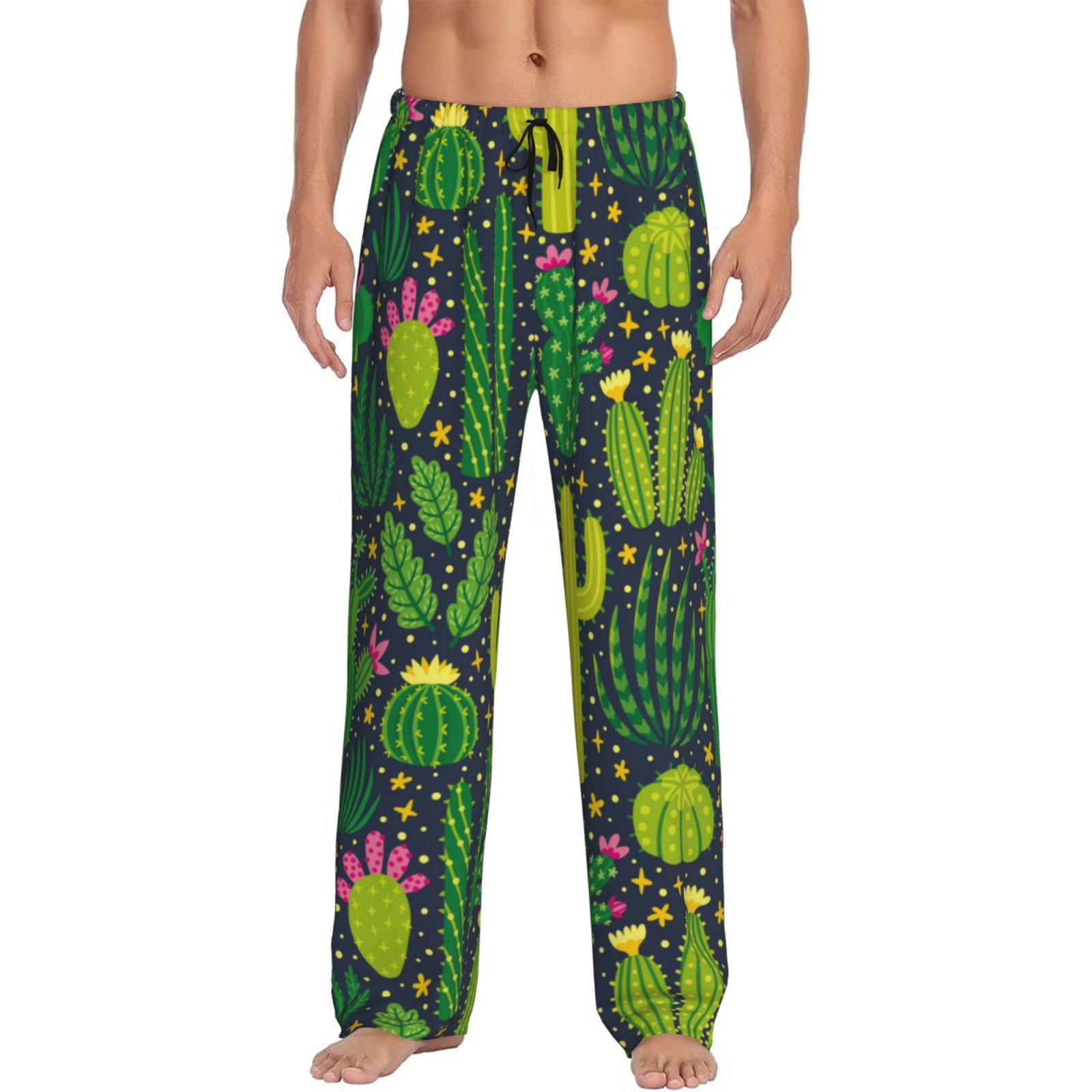 Disketp Cactus 1 Men'S Pajama Pants - Ultra Soft Fleece Sleep And ...