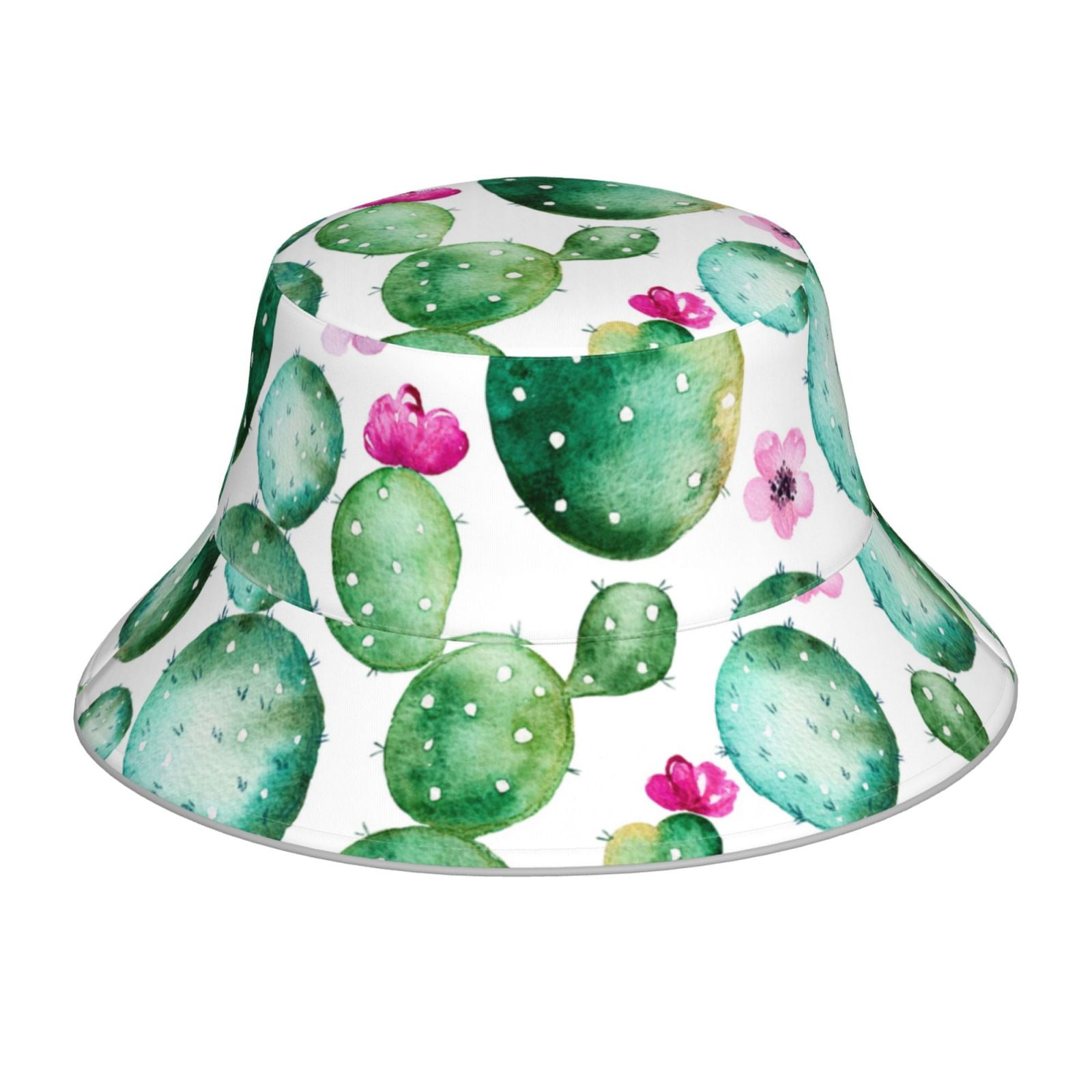 Disketp Cactus Plants Print Reflective Bucket Hat Beach Hat Summer ...