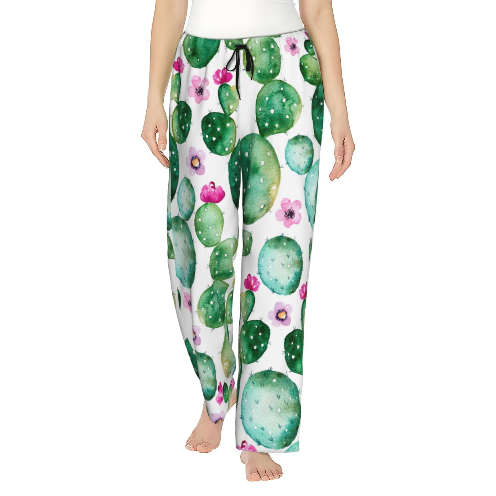 Disketp Cactus Plants Print Women'S Comfy Pajama Pants Casual ...