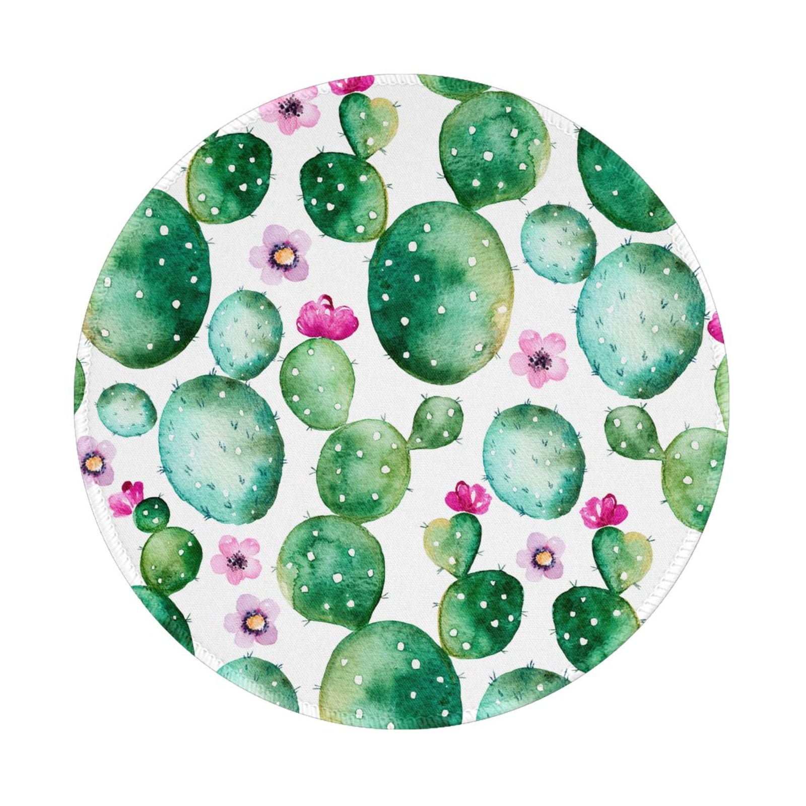Disketp Cactus Plants Small Mouse Pad 7.9x7.9 Inches,Washable Round ...