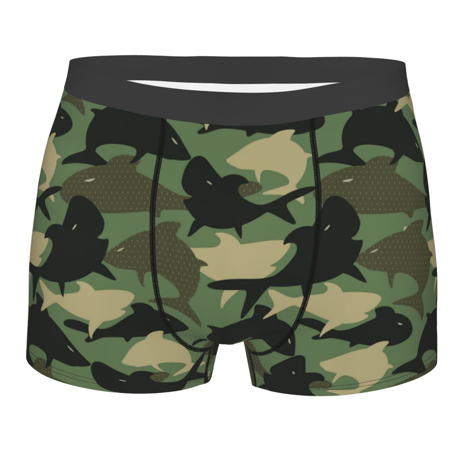 Disketp Camouflage Shark Men'S Boxer Briefs,Soft And Breathable Cotton ...