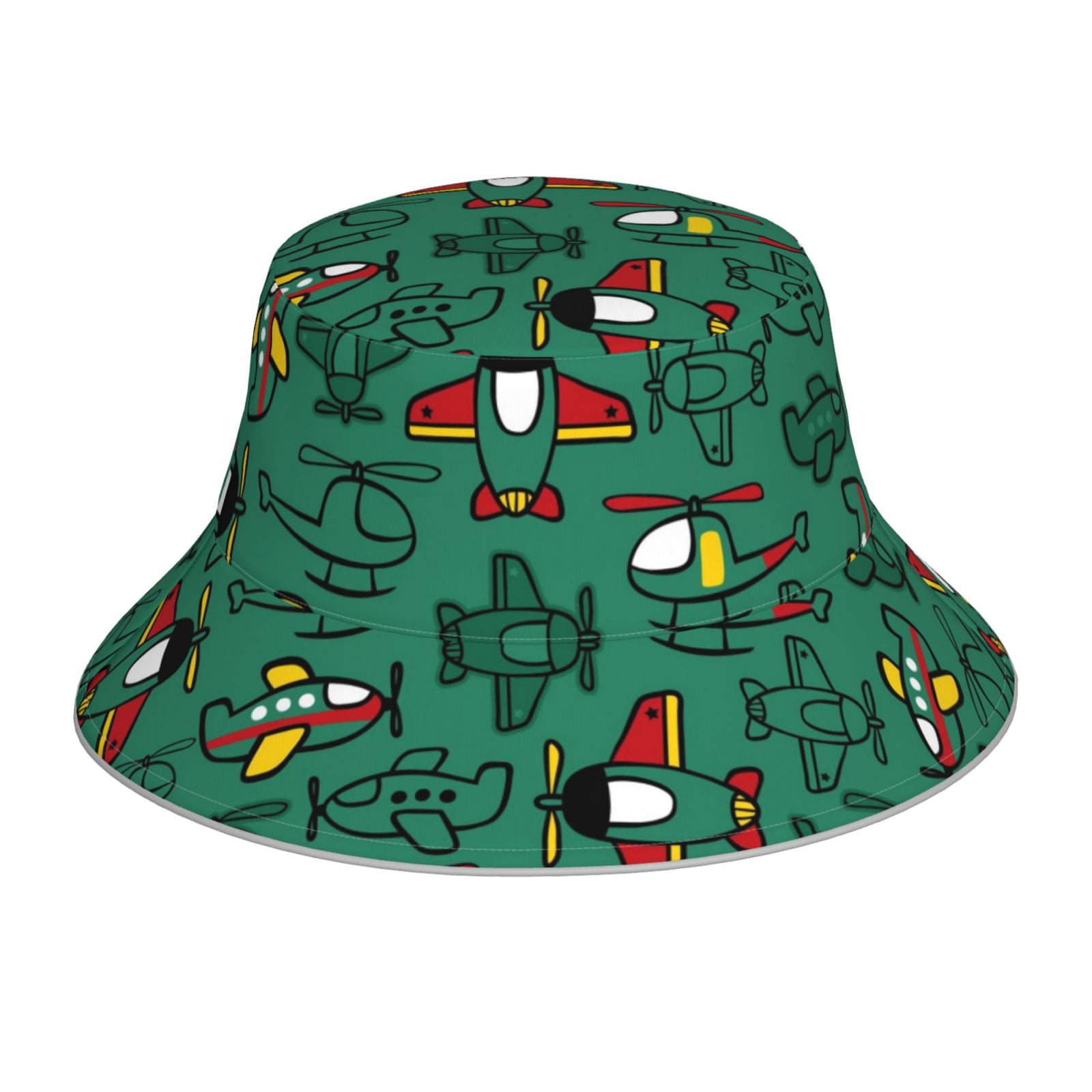 Disketp Cartoon Air Transportation Print Reflective Bucket Hat Beach ...