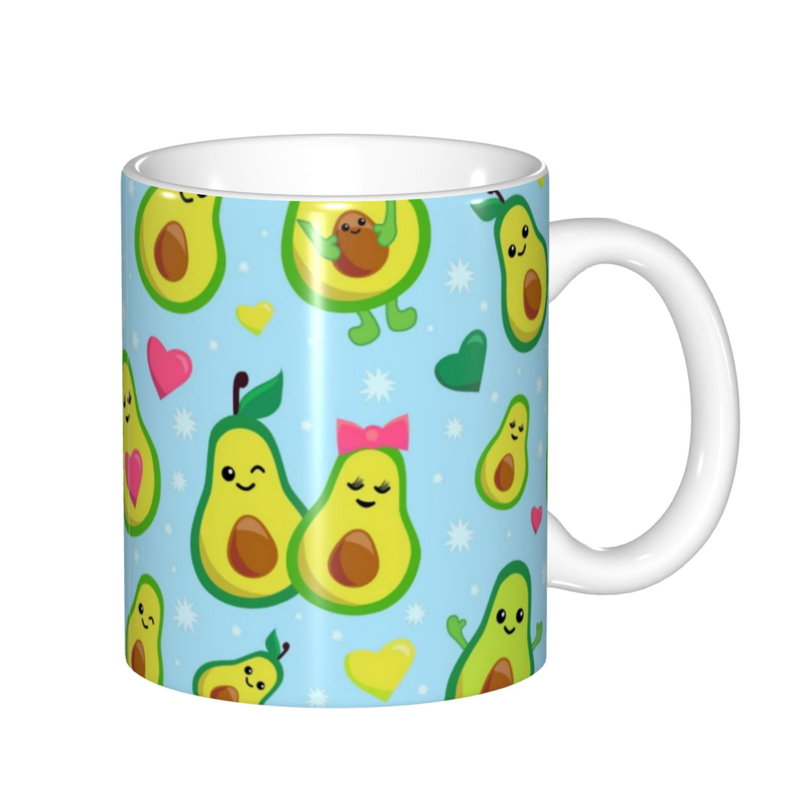 Disketp Cartoon Avocado Large Coffee Mug with Handle Tea Cup Novelty ...
