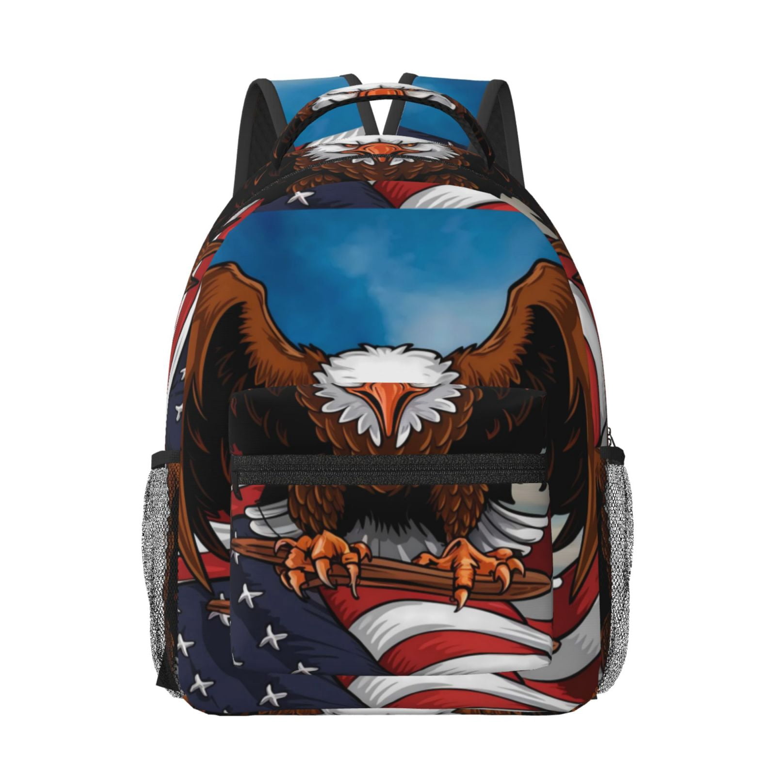 Disketp Cartoon Bald Eagle USA Backpack - Comfortable Daypack with The ...