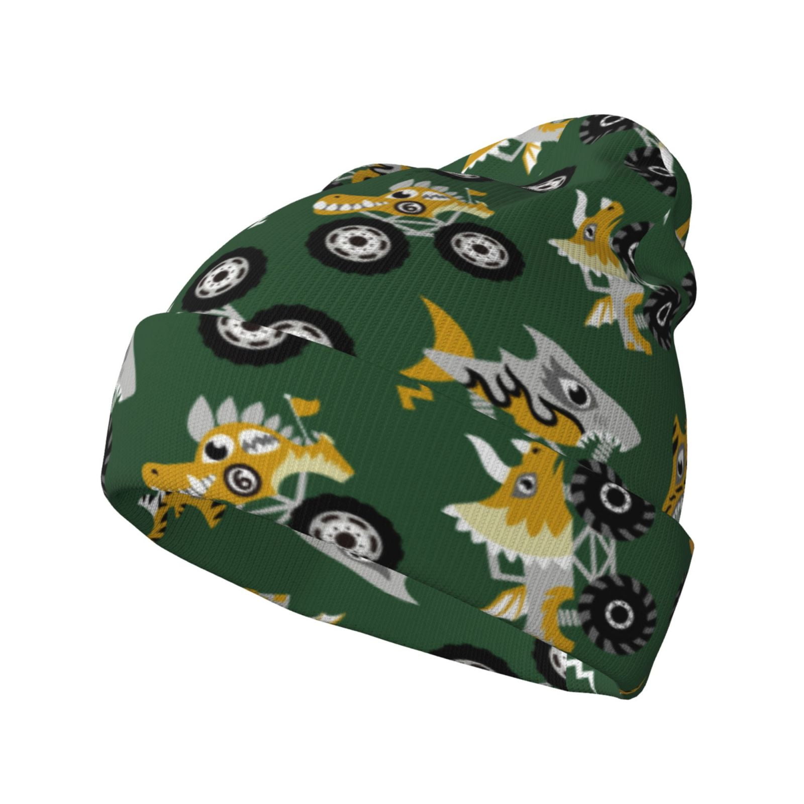 Disketp Cartoon Car Winter Beanie for Men Women Beanie Knit Hat Cuffed ...