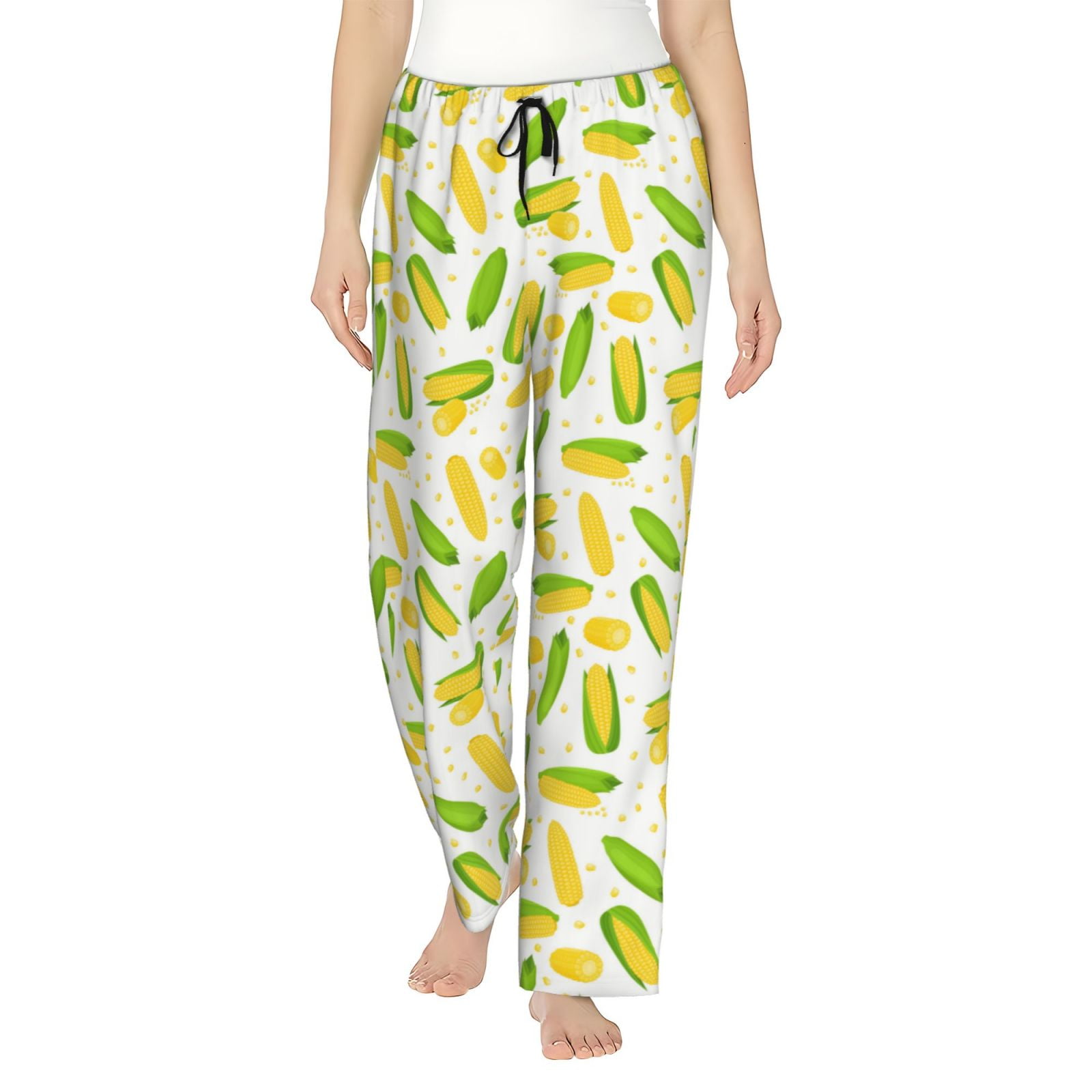 Disketp Cartoon Corn for Women's Pajama Pants - Ultra Soft Fleece Sleep ...