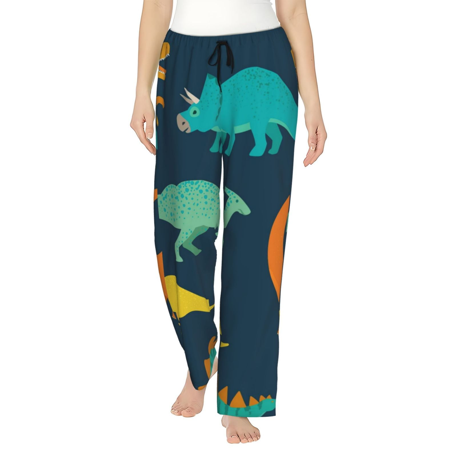 Disketp Cartoon Dinosaur Print Women'S Comfy Pajama Pants Casual ...