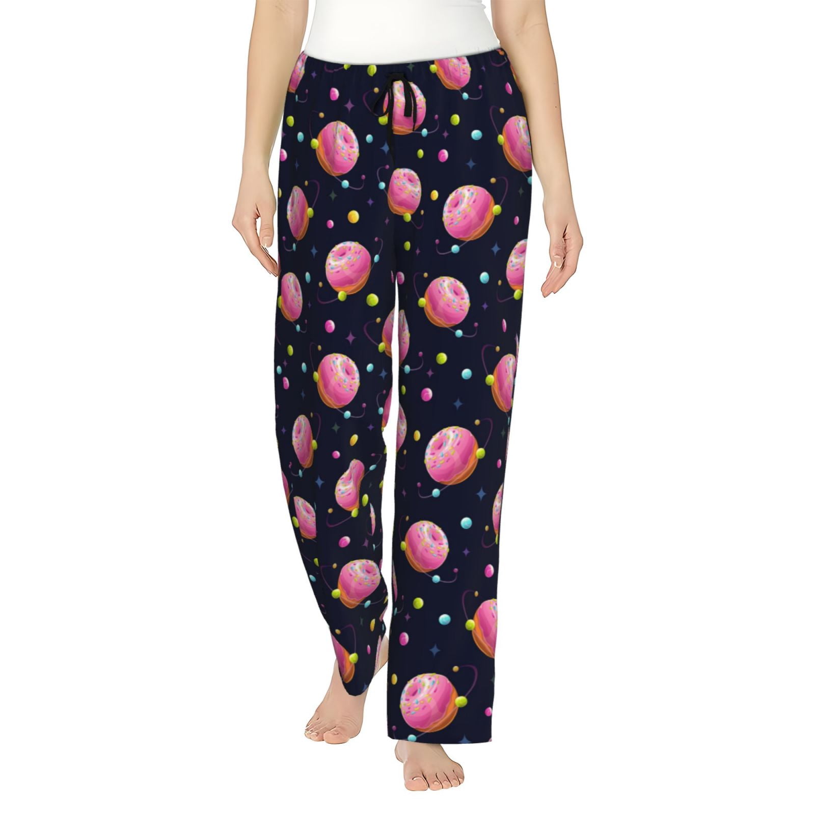 Disketp Cartoon Donut Planets for Women's Pajama Pants - Ultra Soft ...