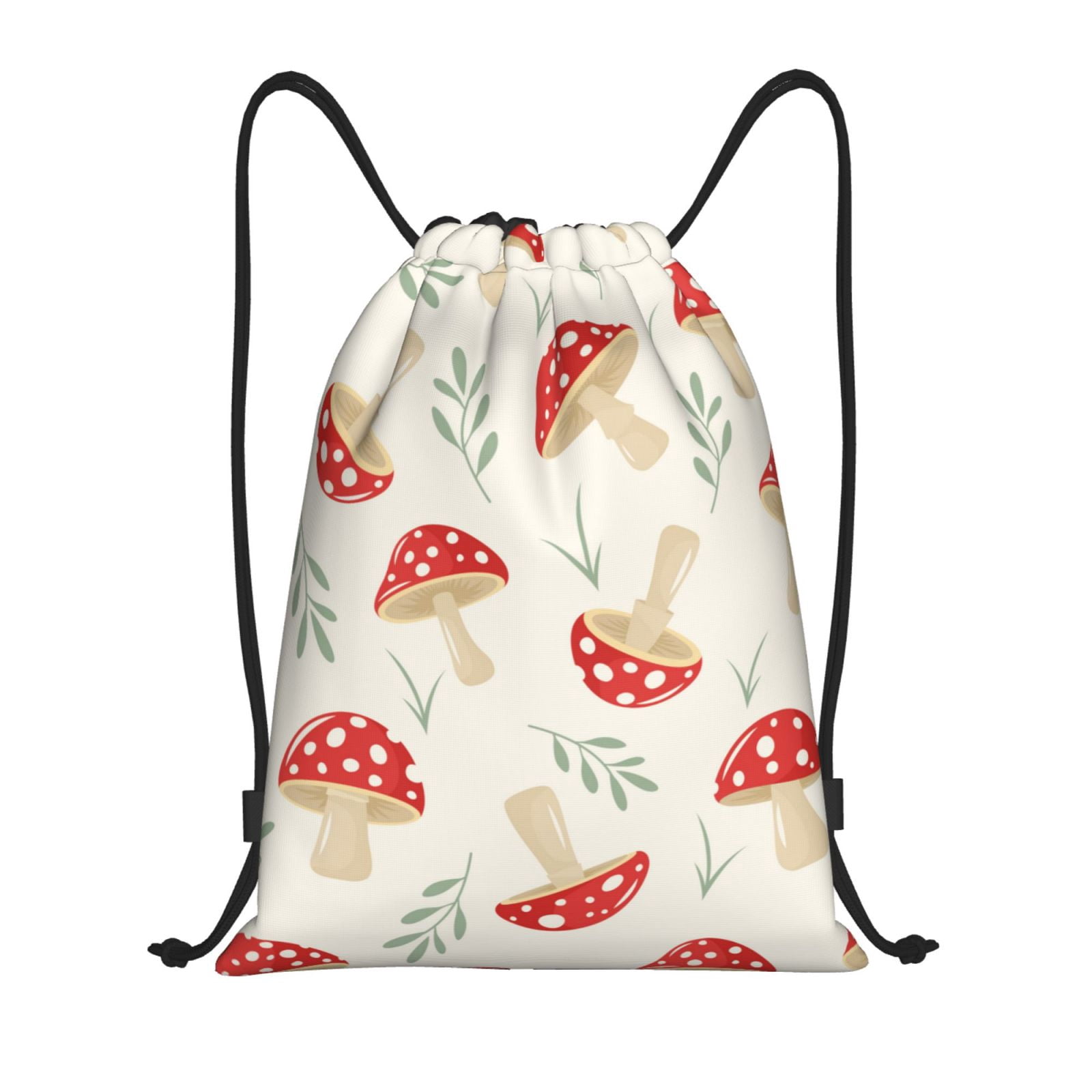 Disketp Cartoon Flat Mushrooms Drawstring Backpack Drawstring Gym Bags ...