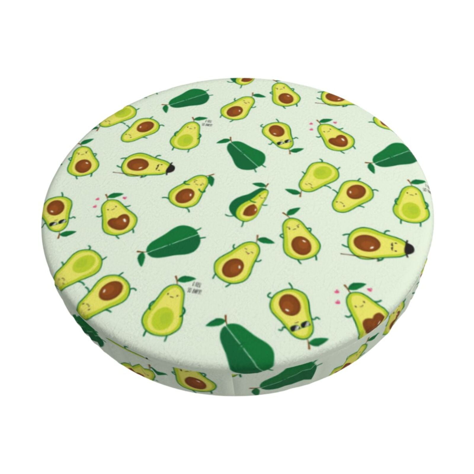 Disketp Cartoon Fruit Stool Covers Round, Super Soft Round Bar Stool ...
