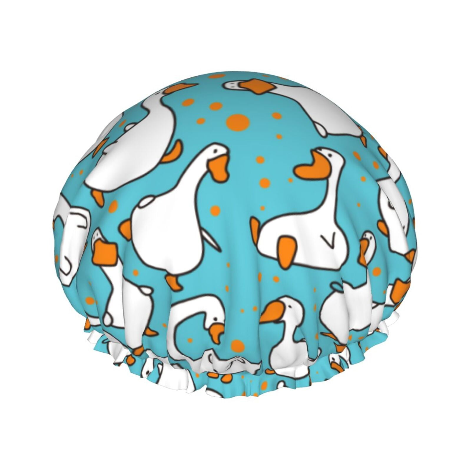 Disketp Cartoon Funny Goose Shower Caps,Reusable Shower Cap For Women ...