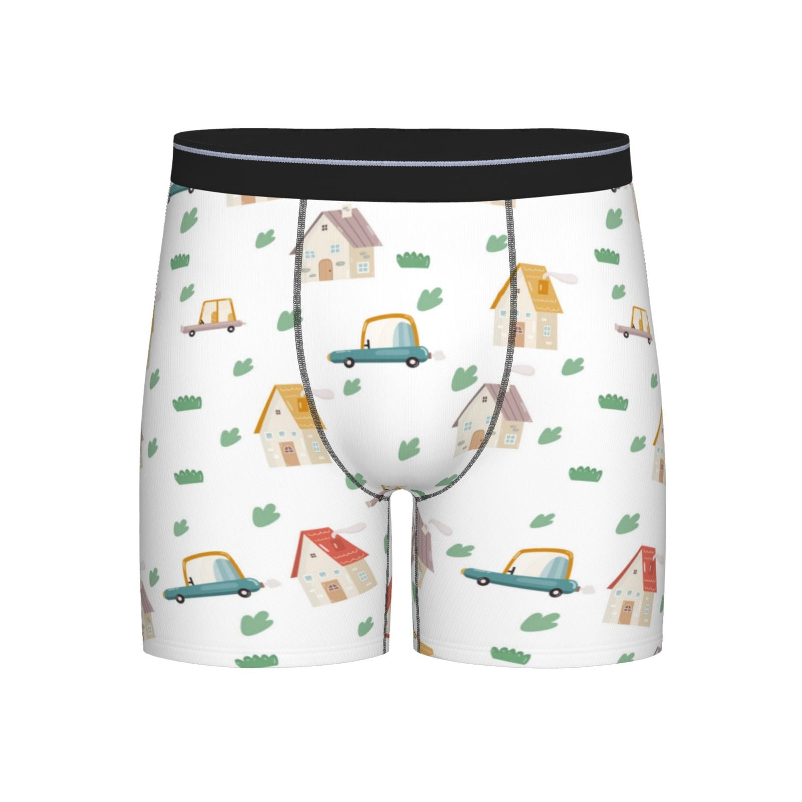 Disketp Cartoon House Men's Boxer Briefs Men’s Underwear Boxer Briefs ...