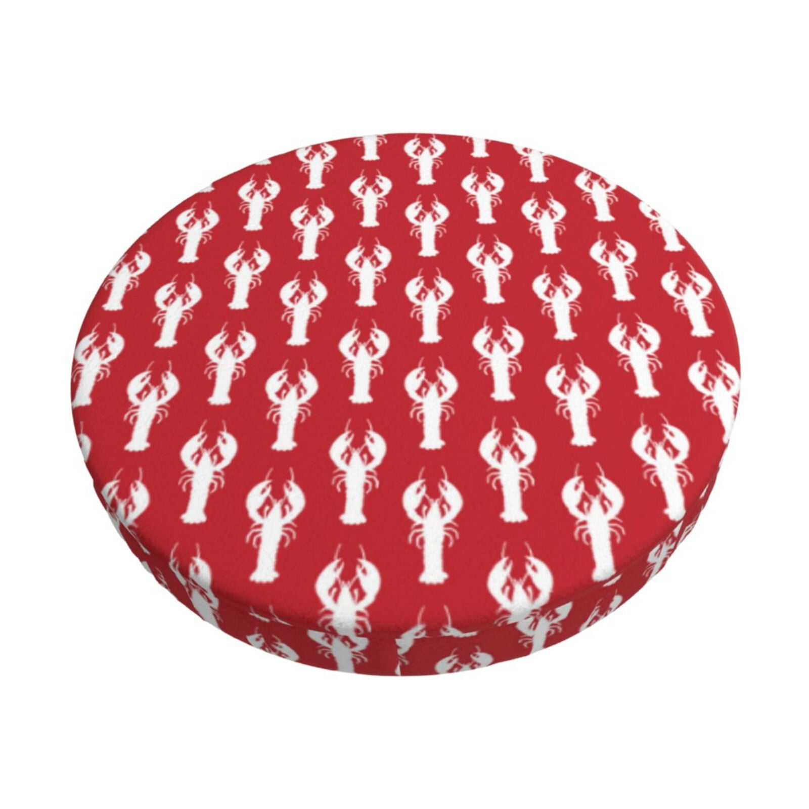 Disketp Cartoon Lobster Stool Covers Round, Super Soft Round Bar Stool ...