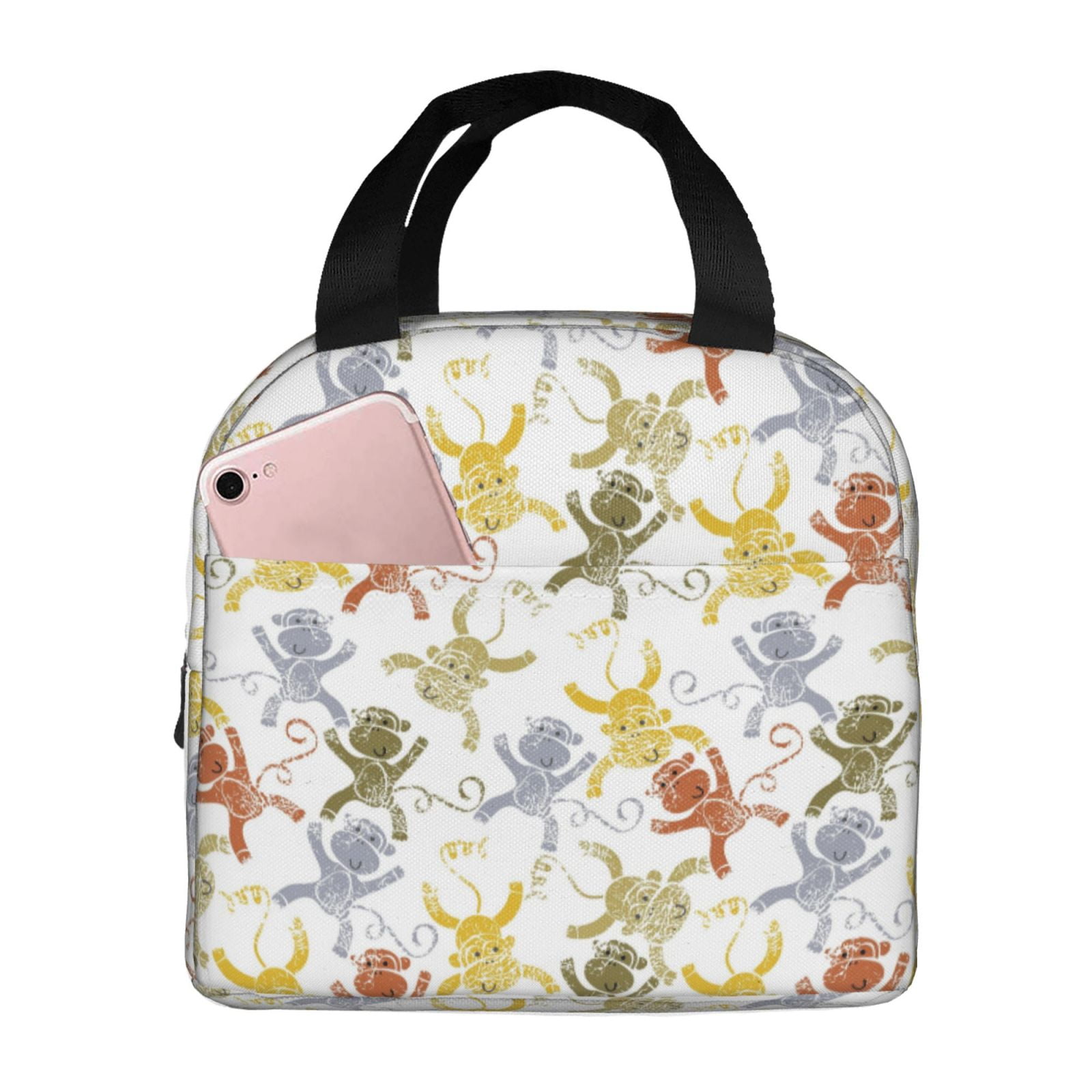 Disketp Cartoon Monkey Lunch Bag for Women Men, Leakproof Thermal ...