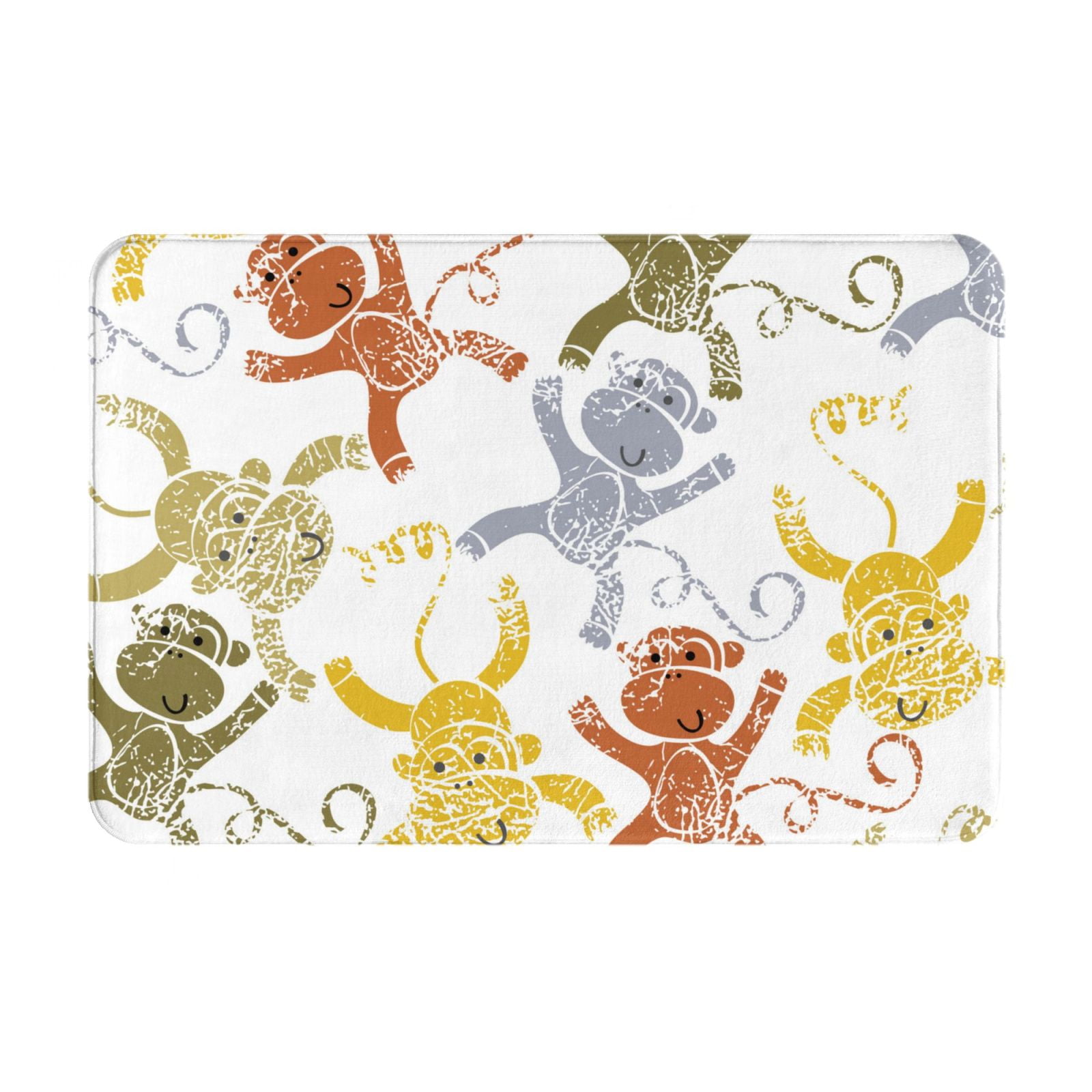 Disketp Cartoon Monkey Mat For Front Door Outside - Doormat Outdoor ...