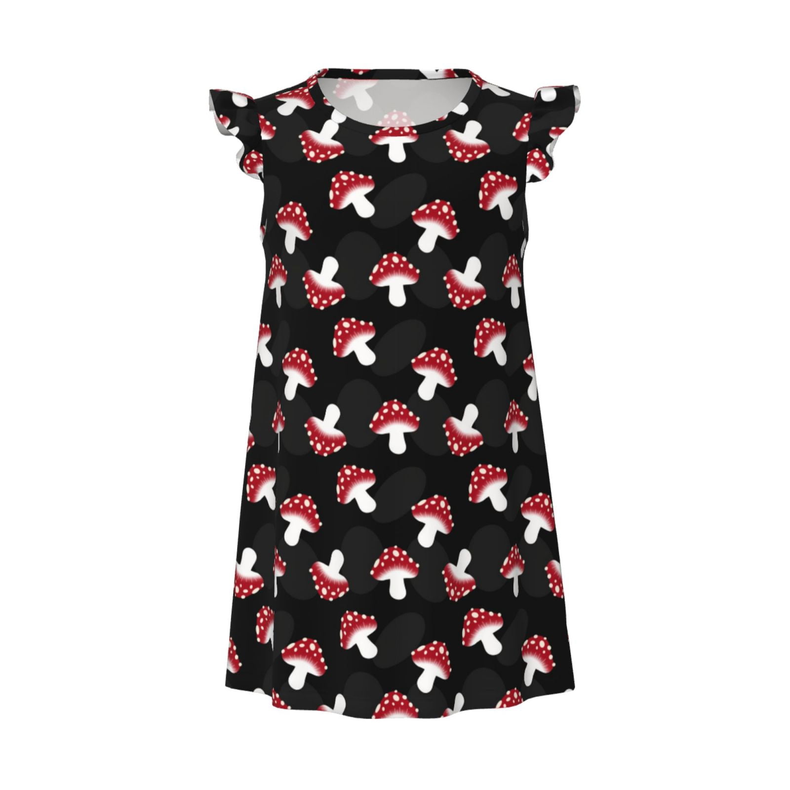 Disketp Cartoon Mushroom Print Girls Nightgowns 3-10 Years Flutter ...